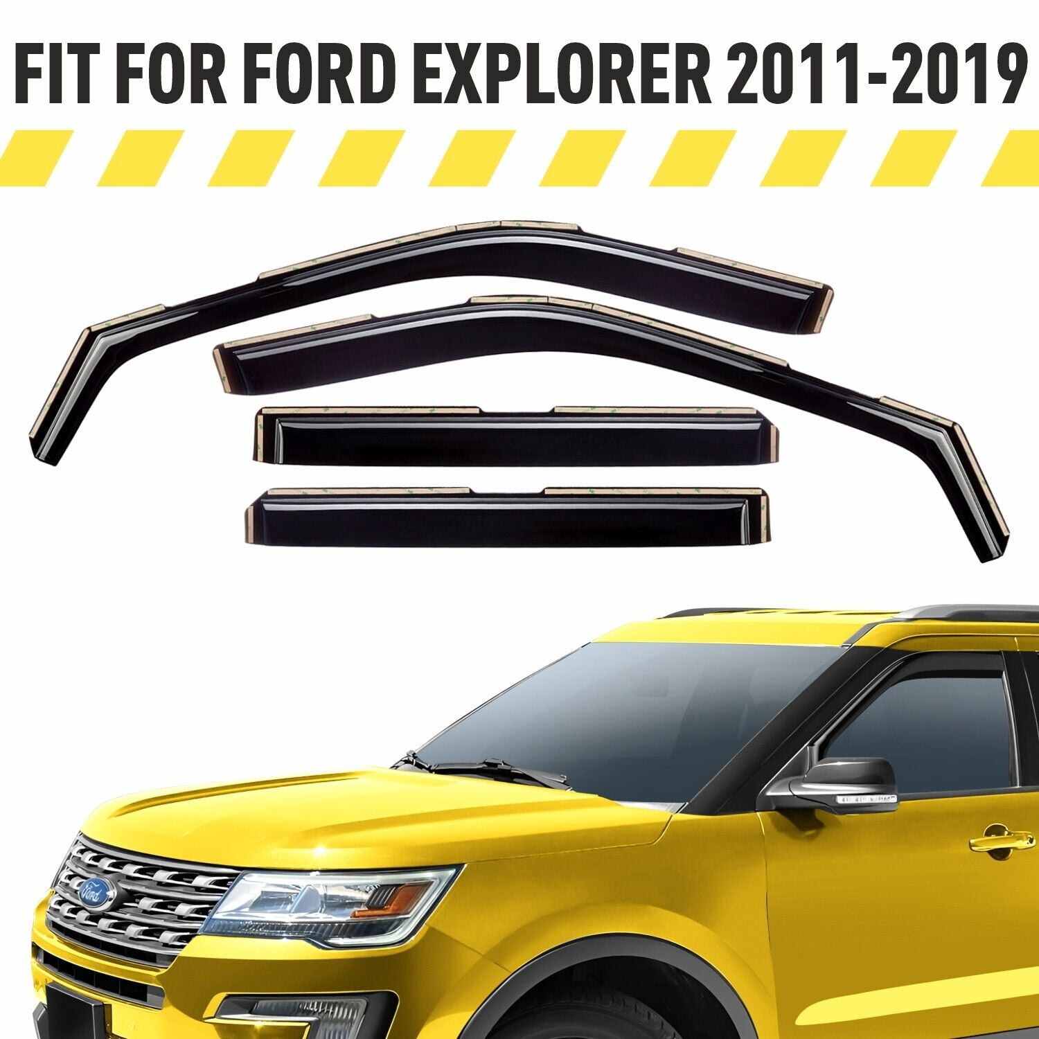 AEROGUYS in-Channel Window Deflectors Extra Durable Window Visors Rain ...