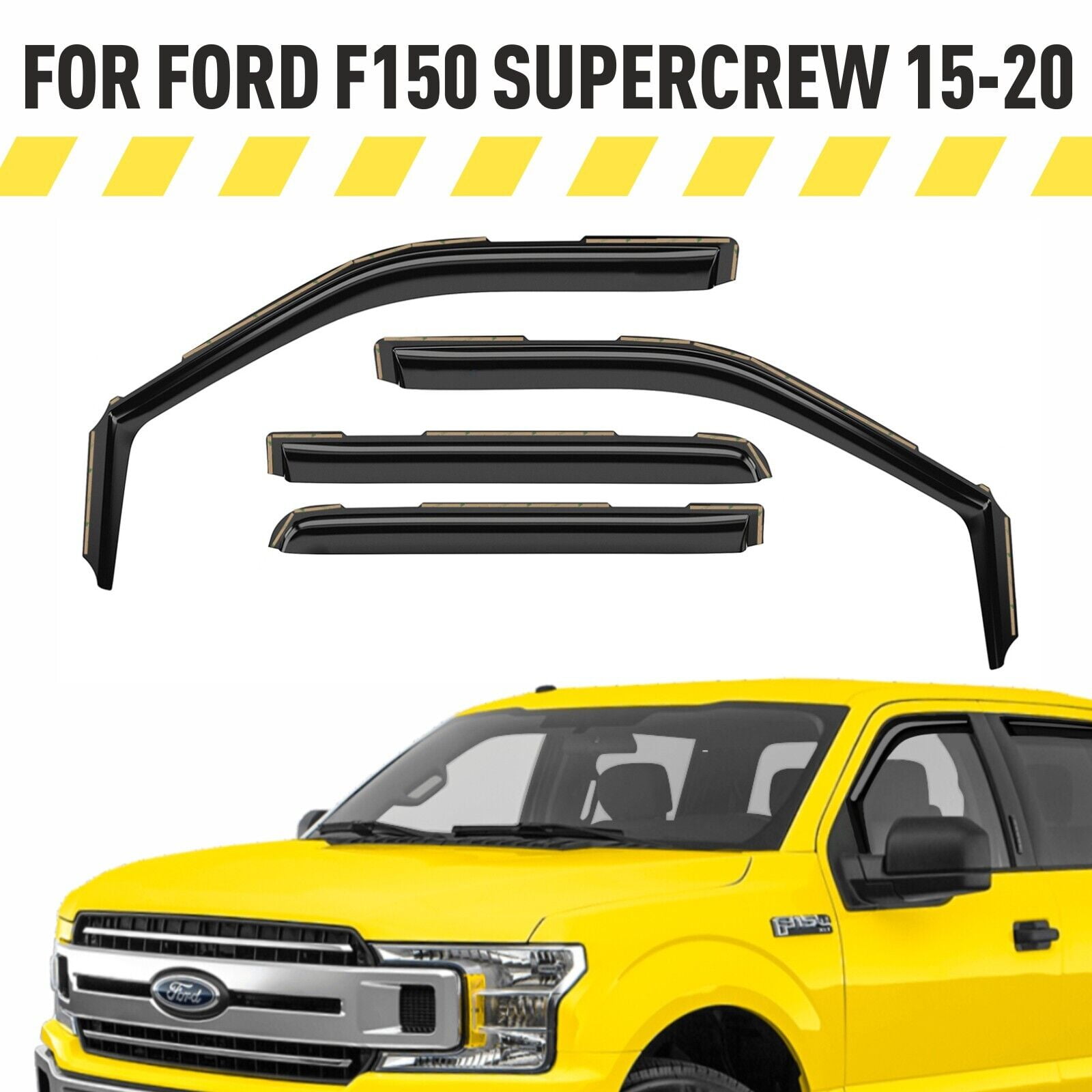 AEROGUYS in-Channel Window Deflectors Extra Durable Window Visors Rain ...