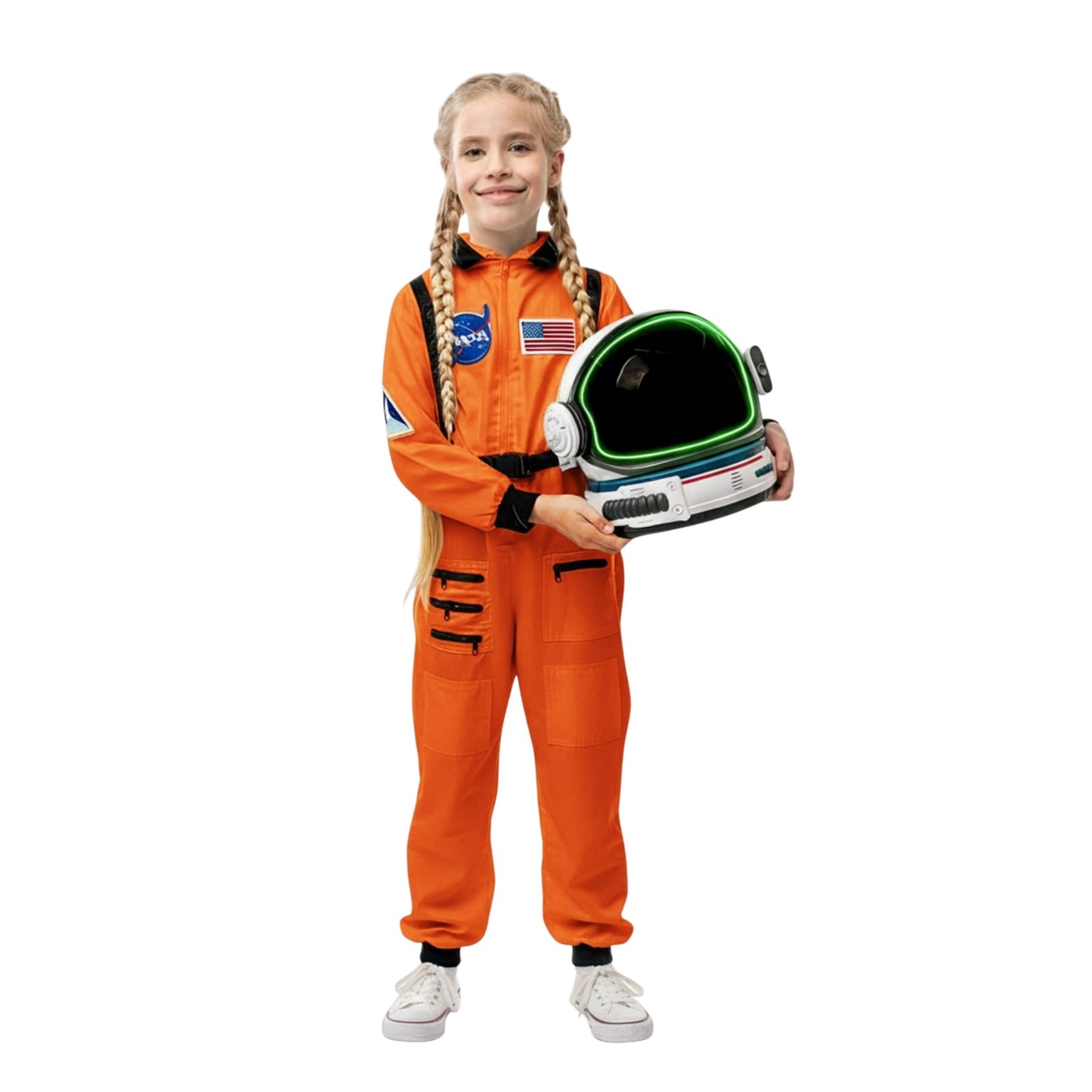 AEROSQUAD Kids Astronaut Costume with Helmet, Nasa Space Helmet Suit ...