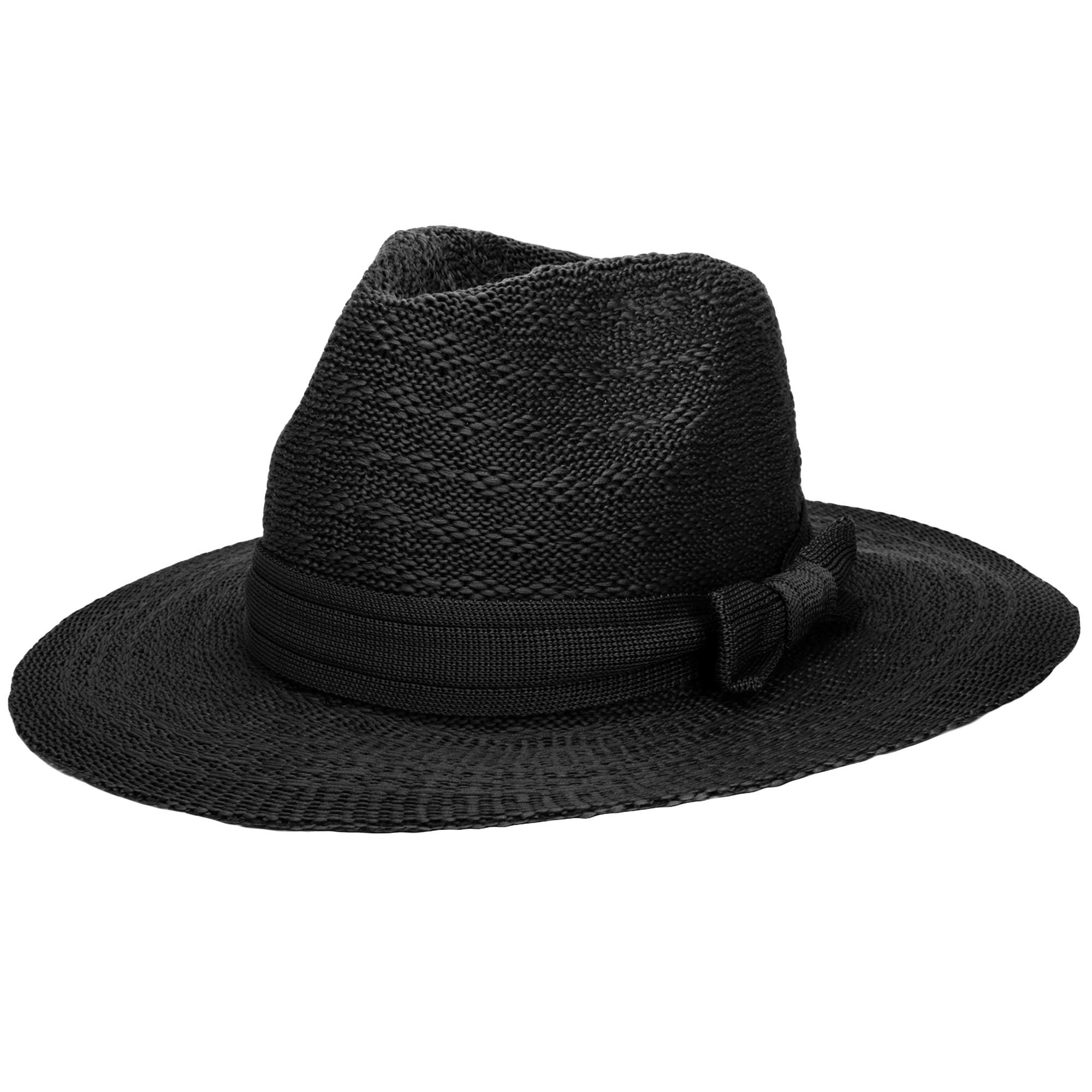 AERUSI Coco Keys Year Round Floppy Straw Sun Hat (Black) - Walmart.com