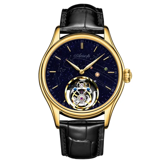 AESOP Mens Luxury Tourbillon Mechanical Sapphire Waterproof Watch ...