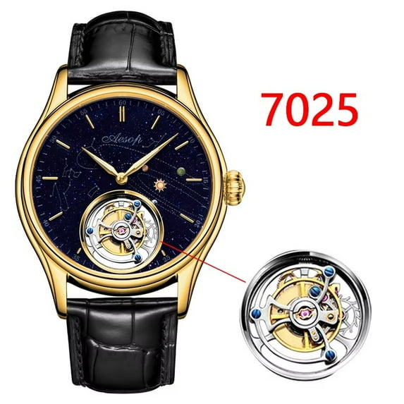 AESOP Mens Luxury Tourbillon Mechanical Sapphire Waterproof Watch ...