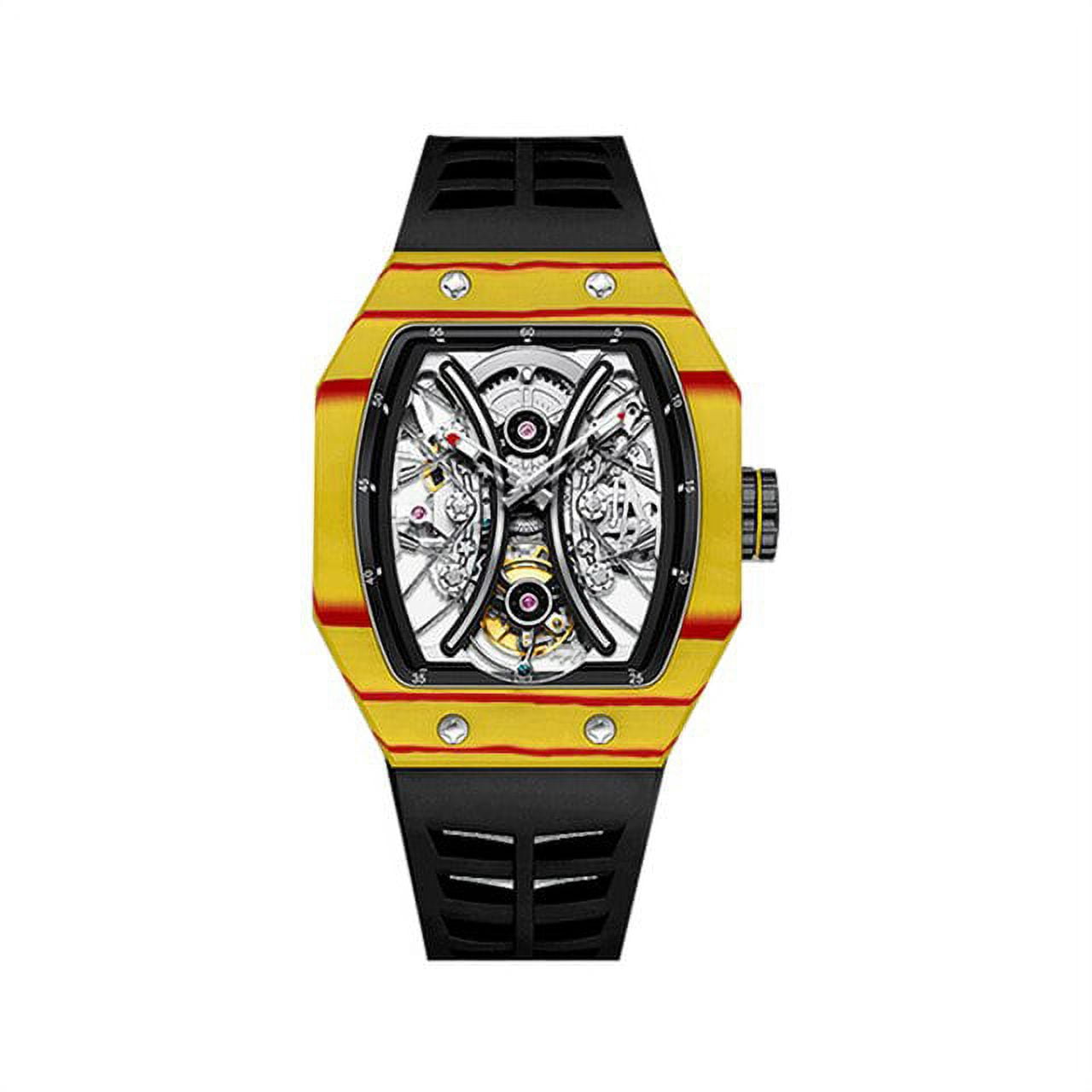 AESOP RICHA Square Carbon Fiber Bezel Men Mechanical Wristwatches ...