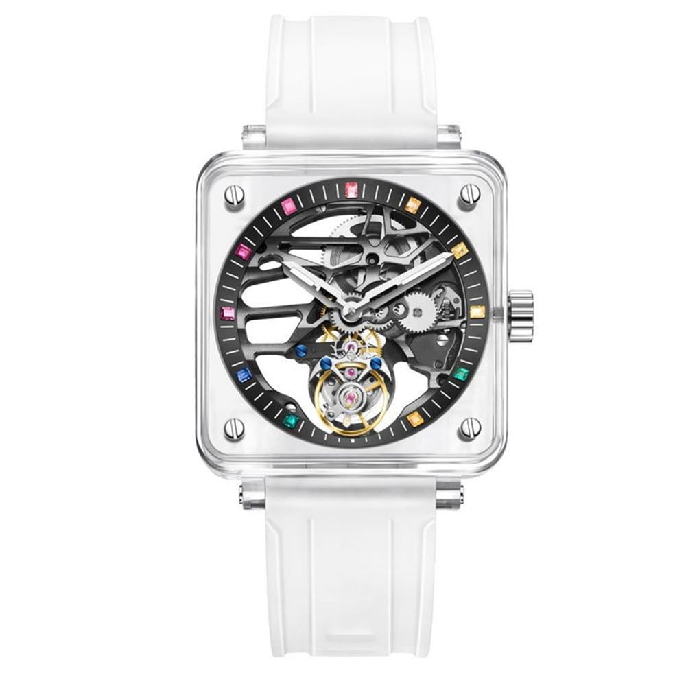 AESOP Real Flying Tourbillon Skeleton Mechanical Hand Wind Wrist Watch ...