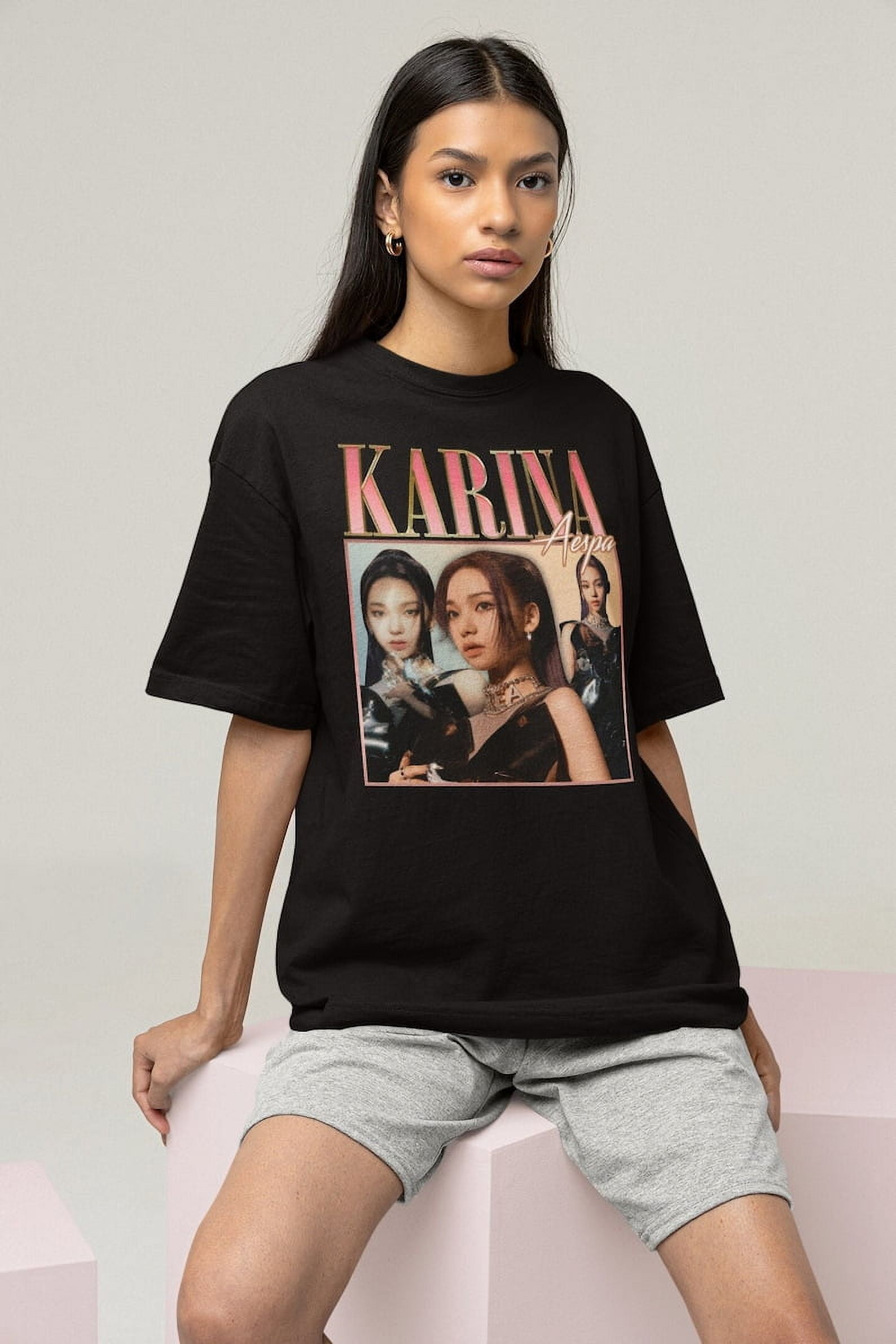 AESPA Karina Retro Bootleg Tee - Kpop T-shirt - Aespa Merch - Kpop ...