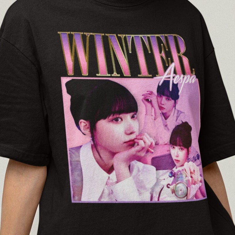 AESPA Winter Retro Bootleg Tee - Kpop T-shirt - Aespa Merch - Kpop ...