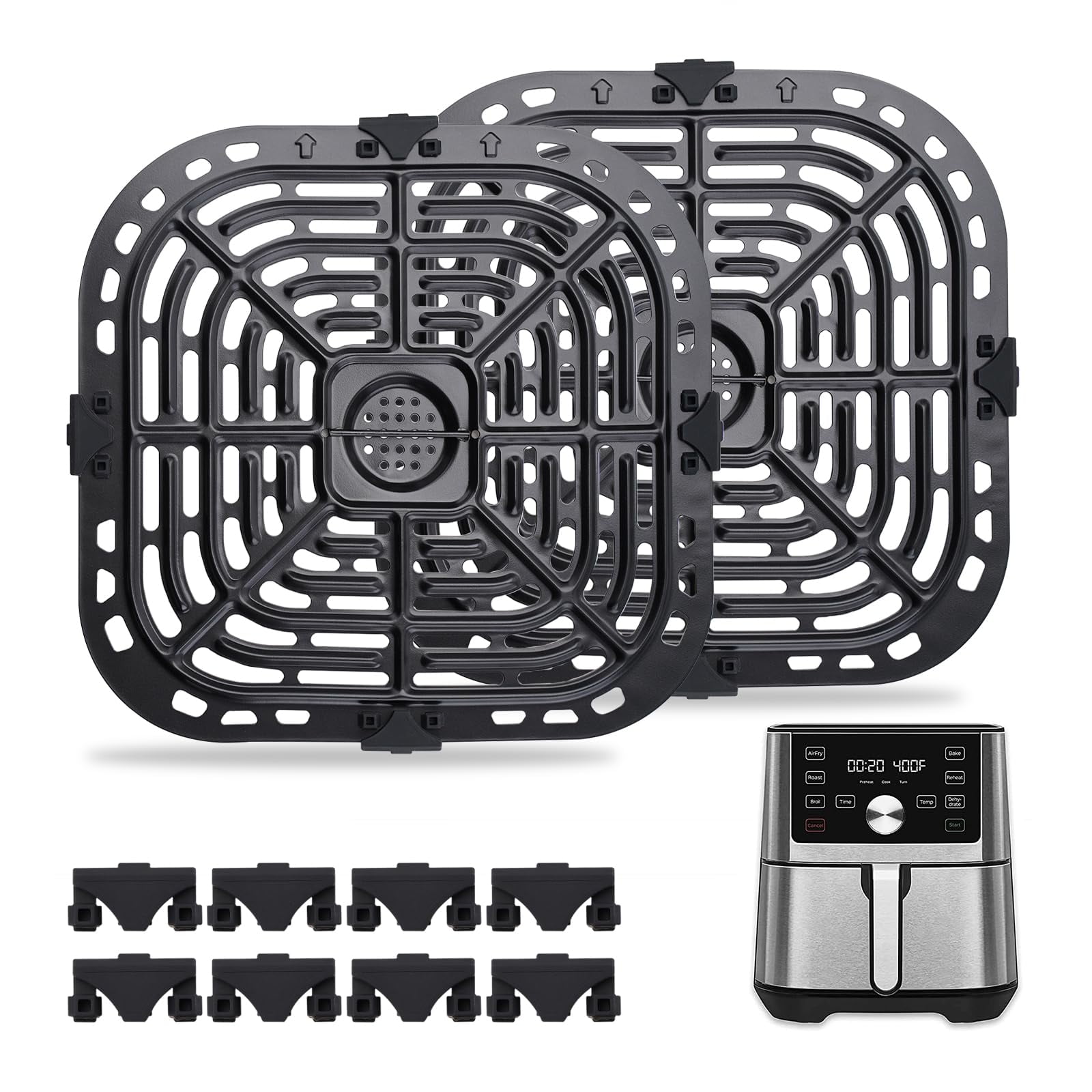 AEVOS 2 Package Air Fryer Accessory Grill Plate instant Vortex Plus 6QT ...