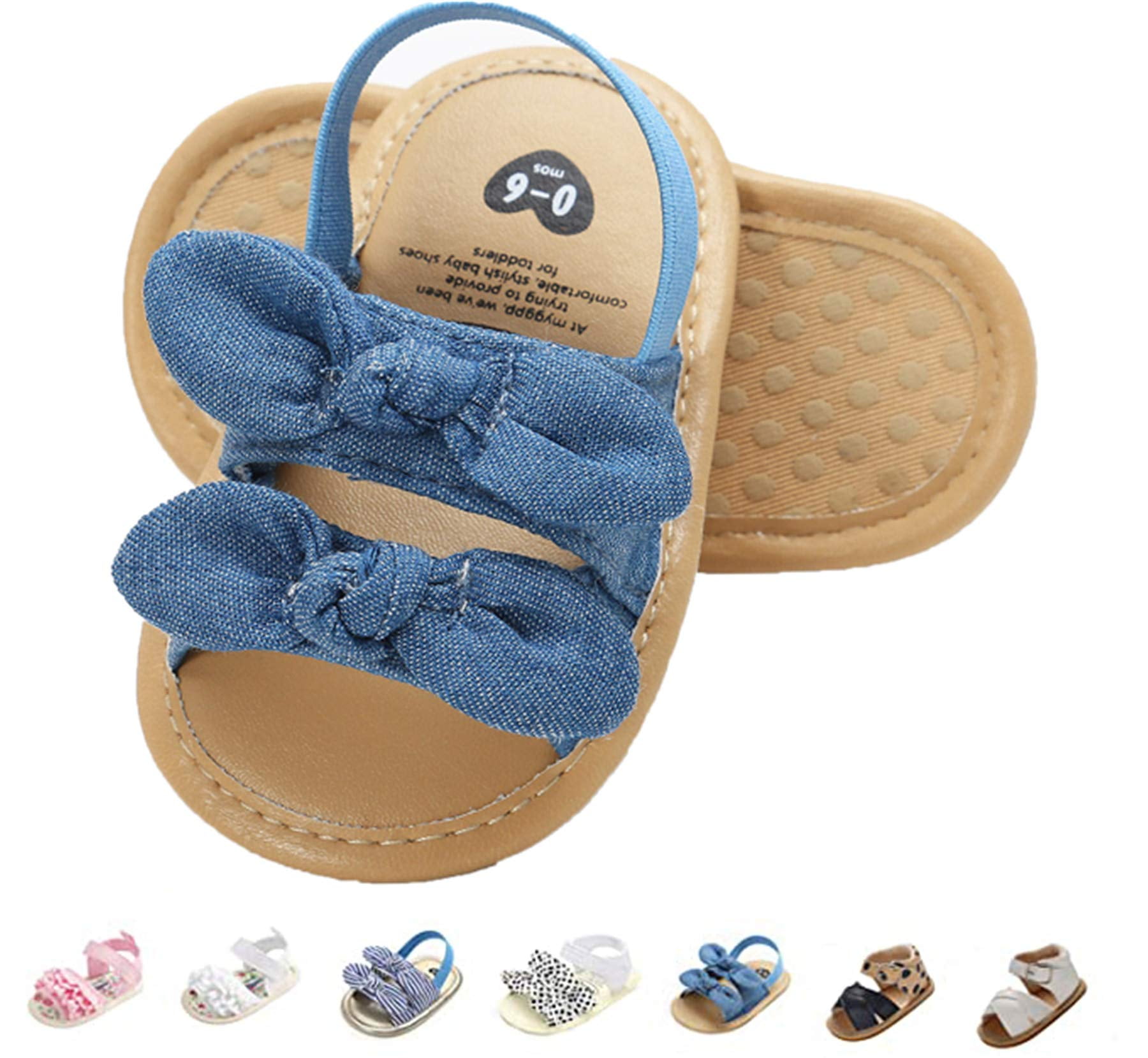 AEVOS Baby Girls Sandals, Premium Soft Rubber Sole Anti-Slip Summer ...