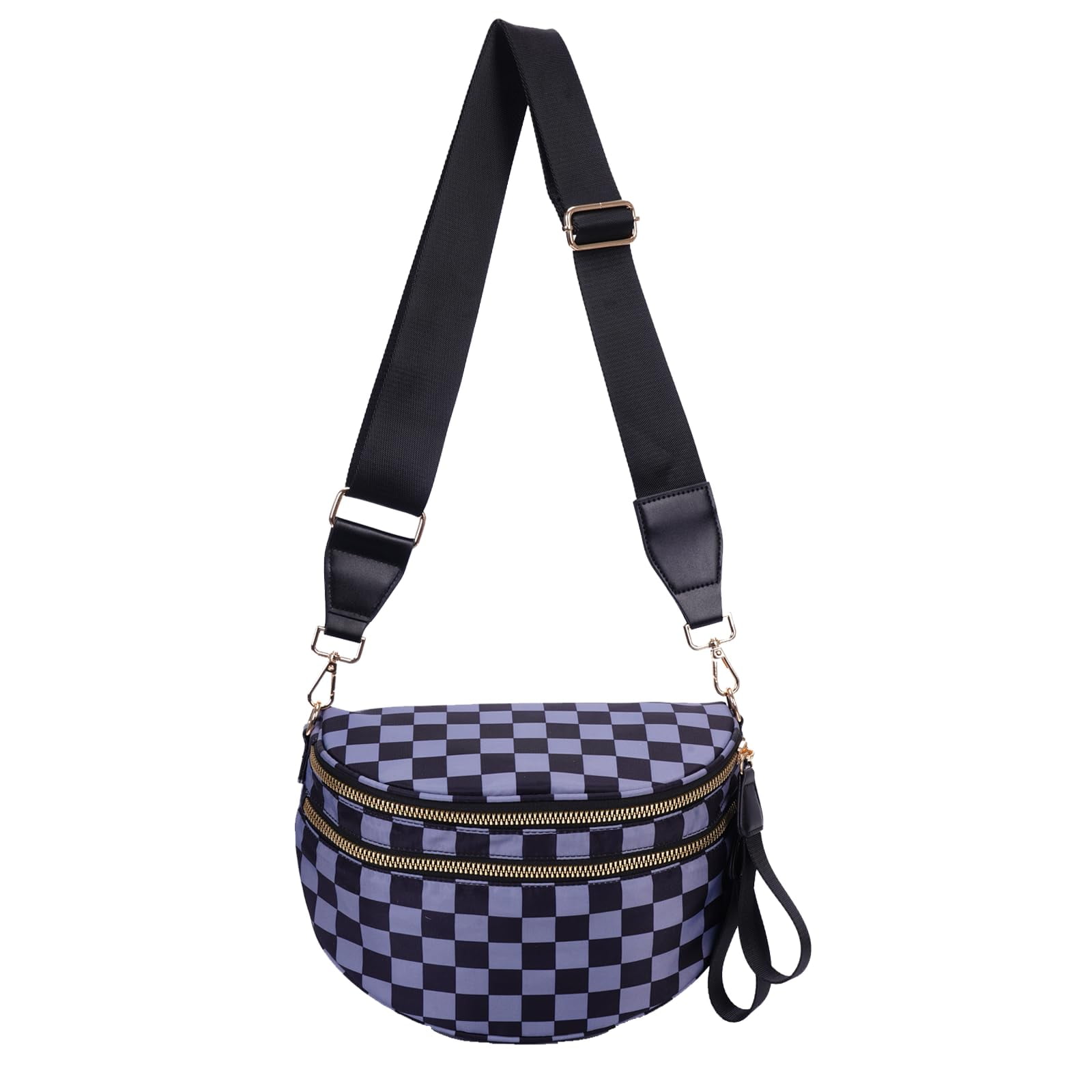 AEVOS Crossbody Bag,Checkered Purse for Women Black and White Bum Bag ...