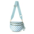 AEVOS Crossbody Bag,Checkered Purse for Women Black and White Bum Bag ...