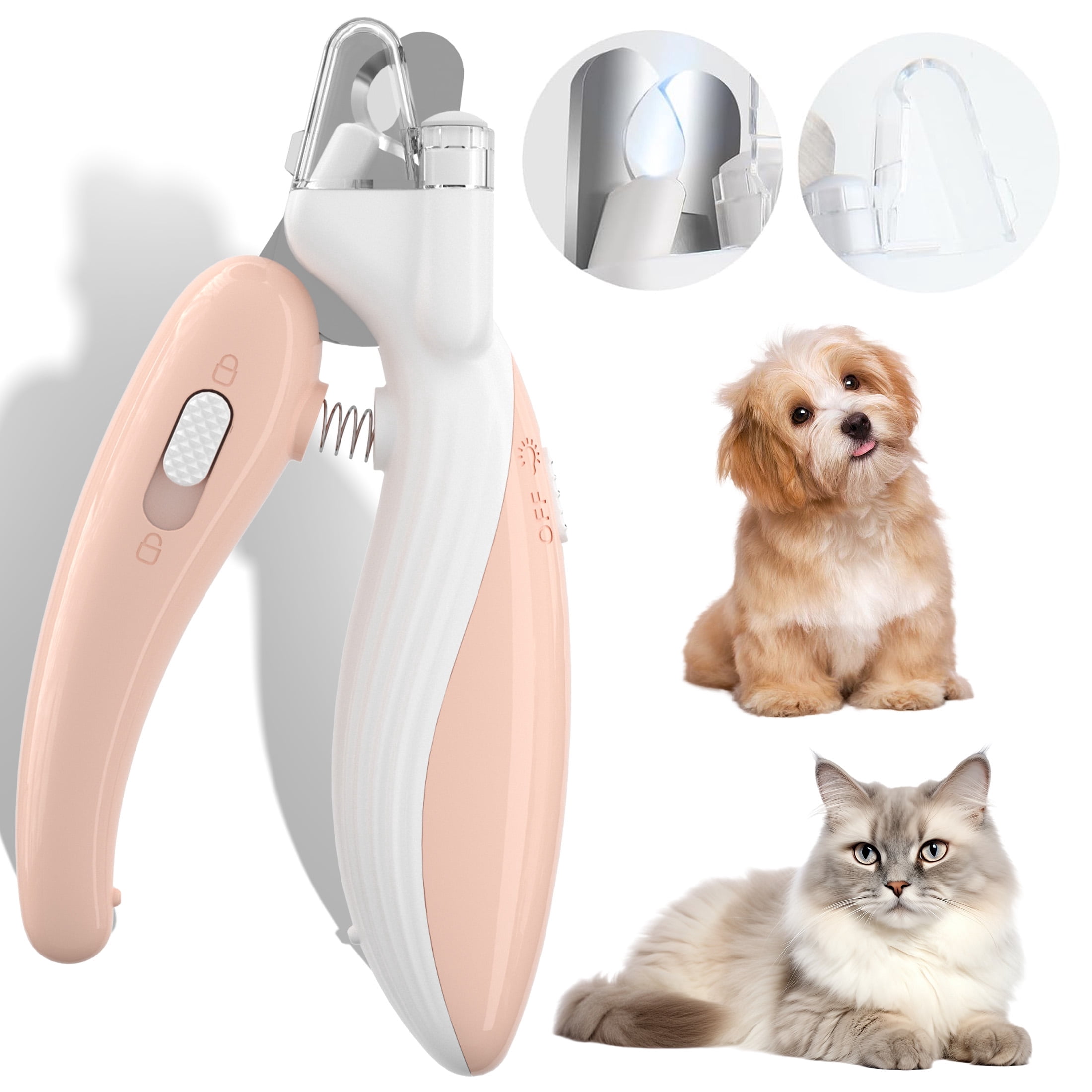 AEVOS LED Pet Nail Clipper - Safe and Sharp Dog & Cat Nail Trimmer for ...