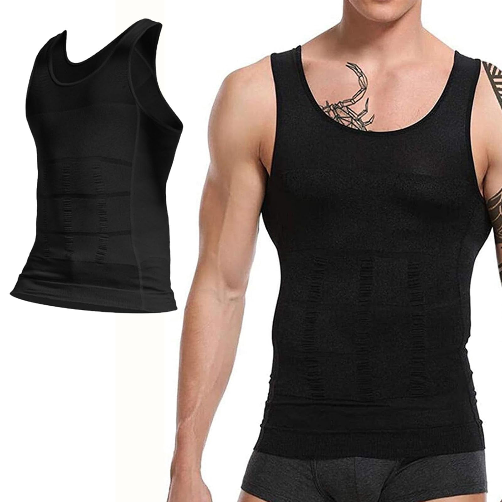 AEVOS Men's Sleeveless Compression Shirt - 2025 Upgraded Shaping Top ...
