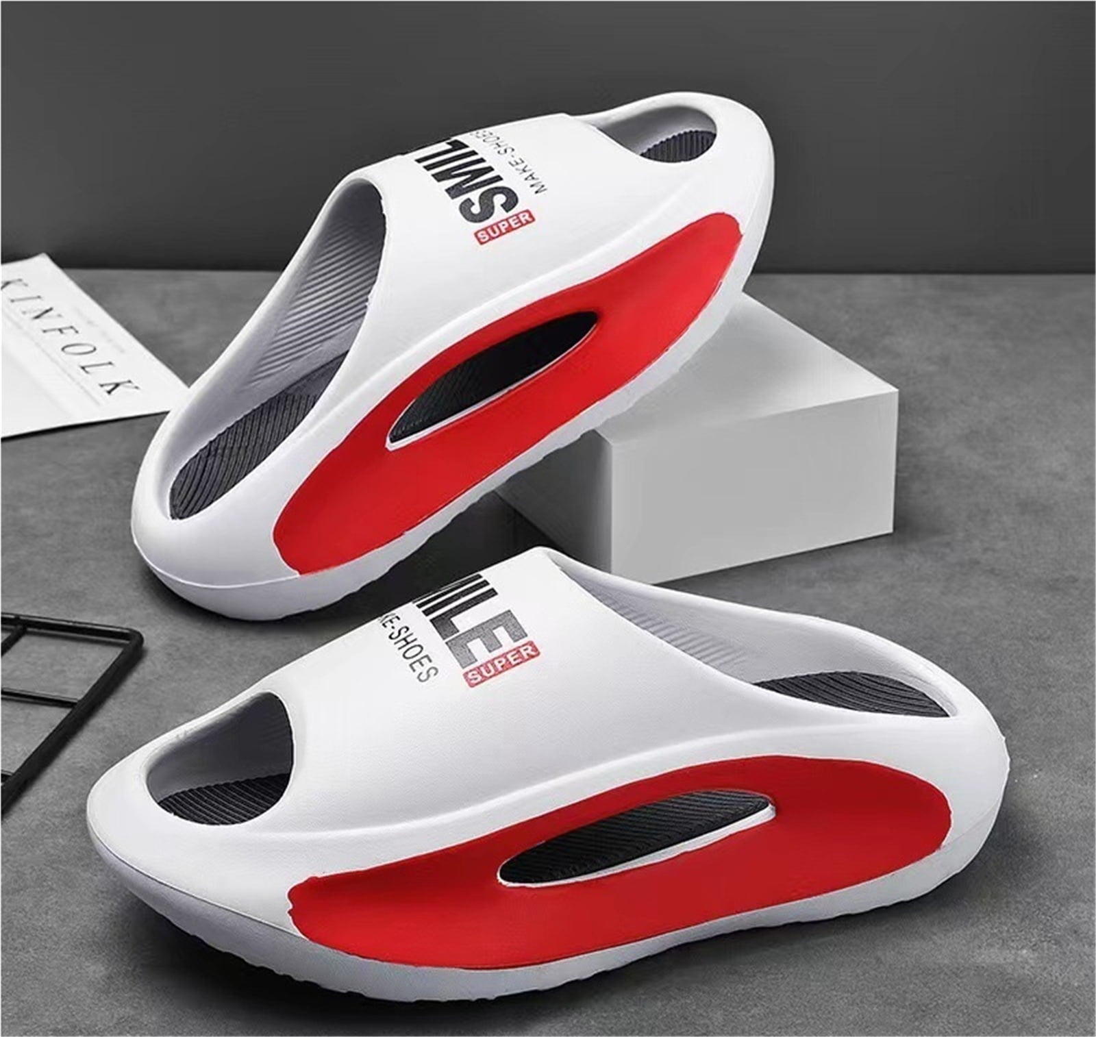 AEVOS Men's Summer Outdoor Slippers | Trendy Non-Slip Beach Shoes ...