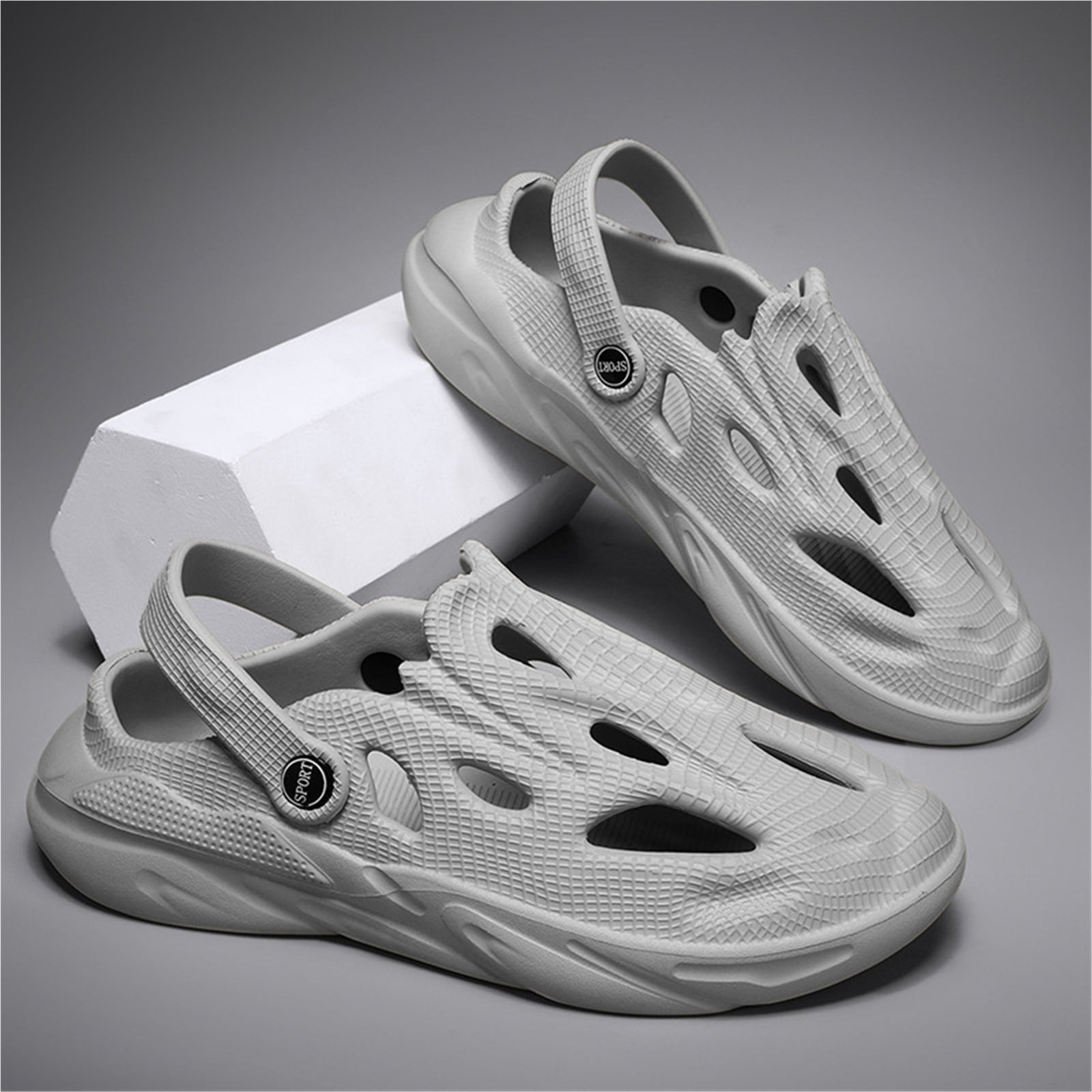 AEVOS Men's Trendy Cool Shoes - Summer Fashionable Hollow Beach Sandals ...