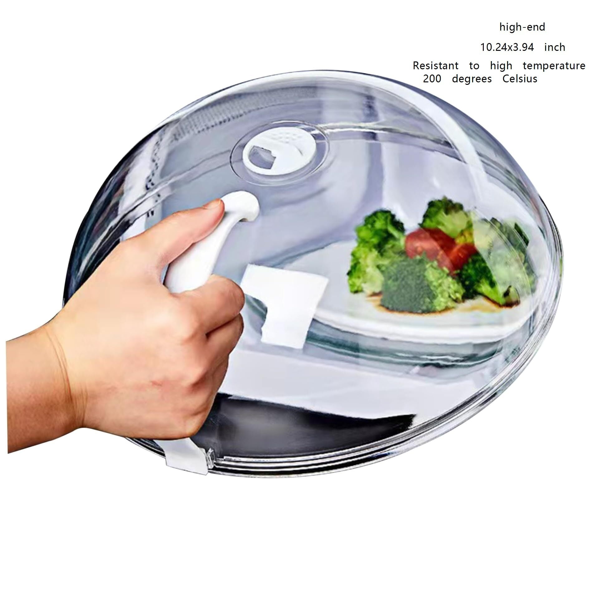 AEVOS Microwave Plate Cover with Handle - Anti-Splatter Food Guard with ...