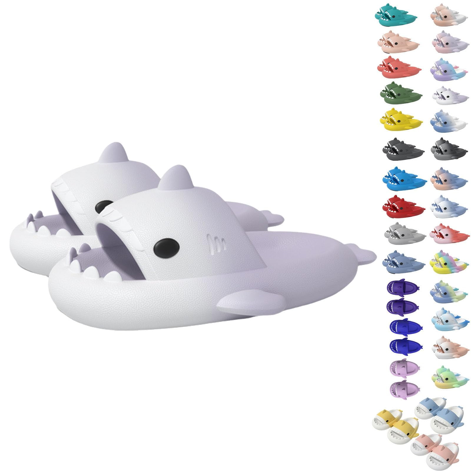 AEVOS Sharky Slippers for Kids - Thick Soft Soled Shark Flip-Flops ...