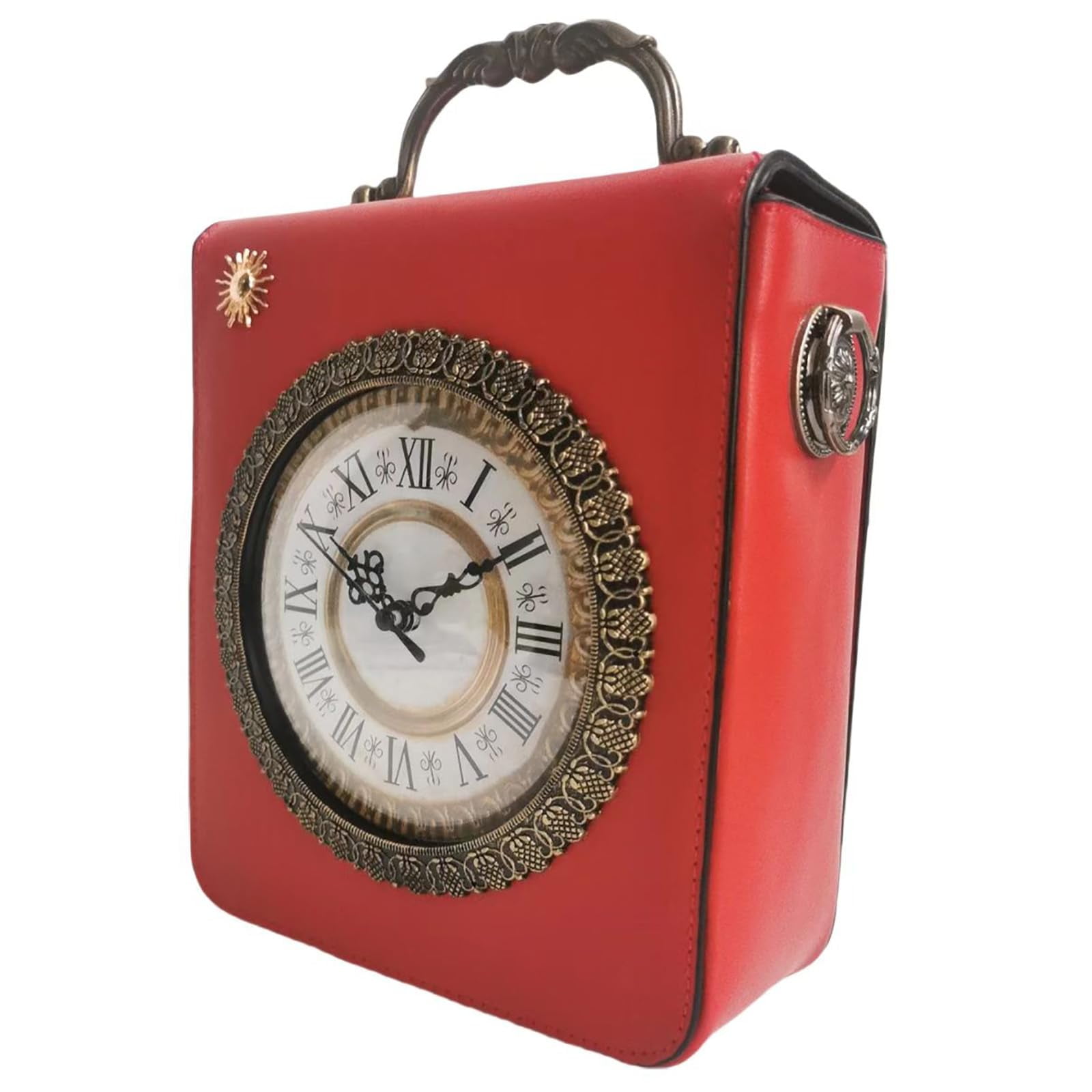 AEVOS Women Classic Retro Clock Shaped Crossbody Shoulder Bag Handbag ...