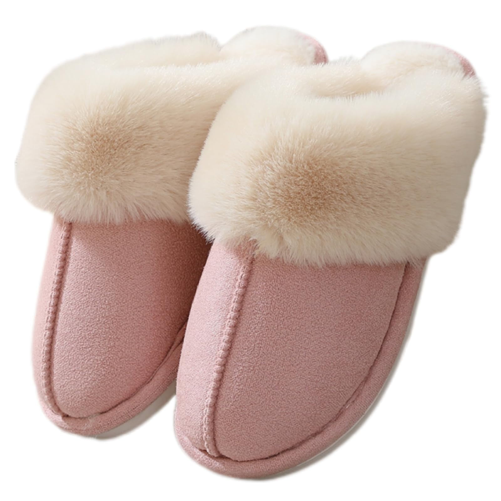 AEVOS Womens Slipper Warm Comfy Fluffy Slip On Winter House Shoes Suede ...