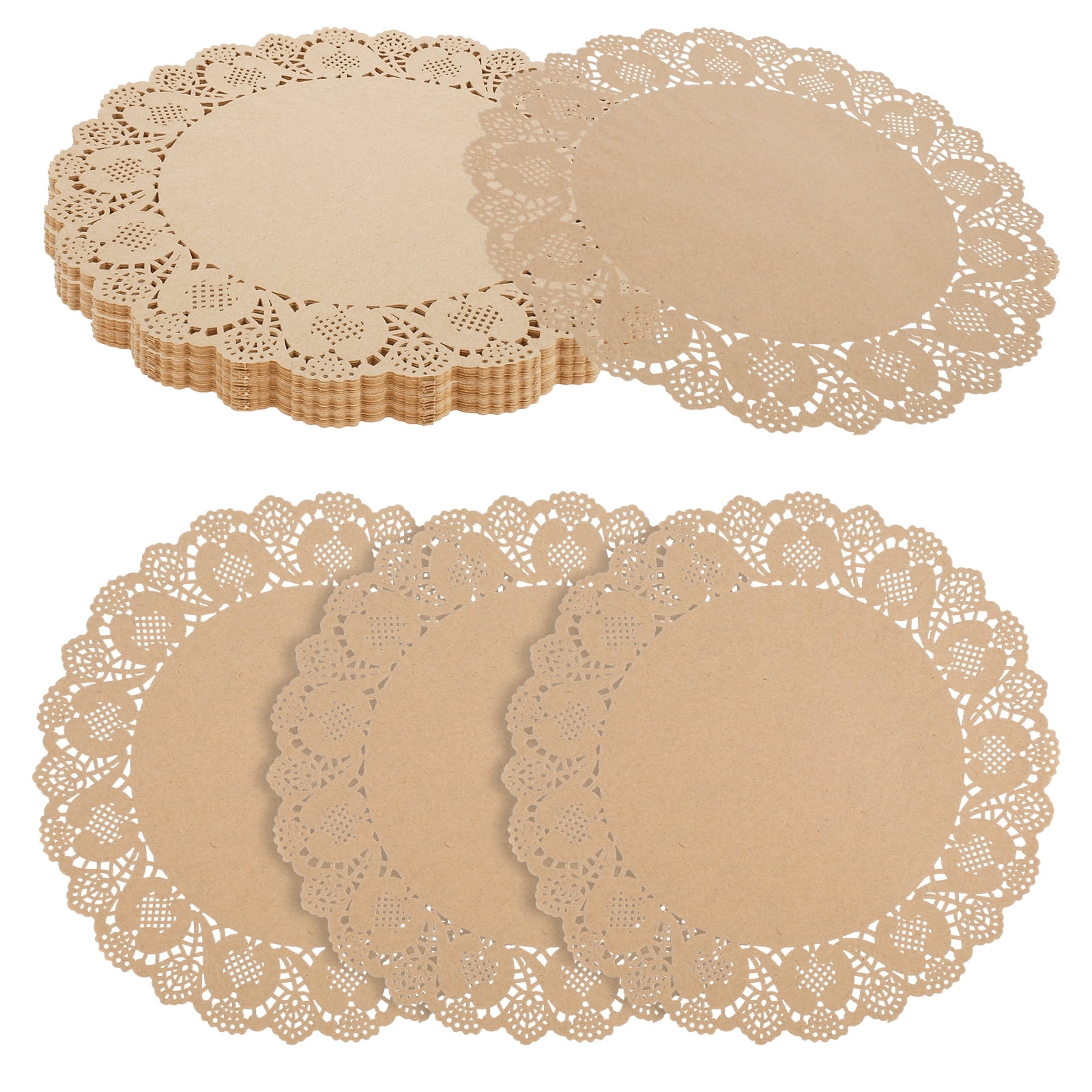 AEVXKHI 100 Sheets Paper Table Pads, 34cm Round Lace Paper Place Mats ...
