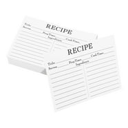 LotFancy 60 Count Double Sided 4x6 Recipe Cards, Blank Cardstock for ...