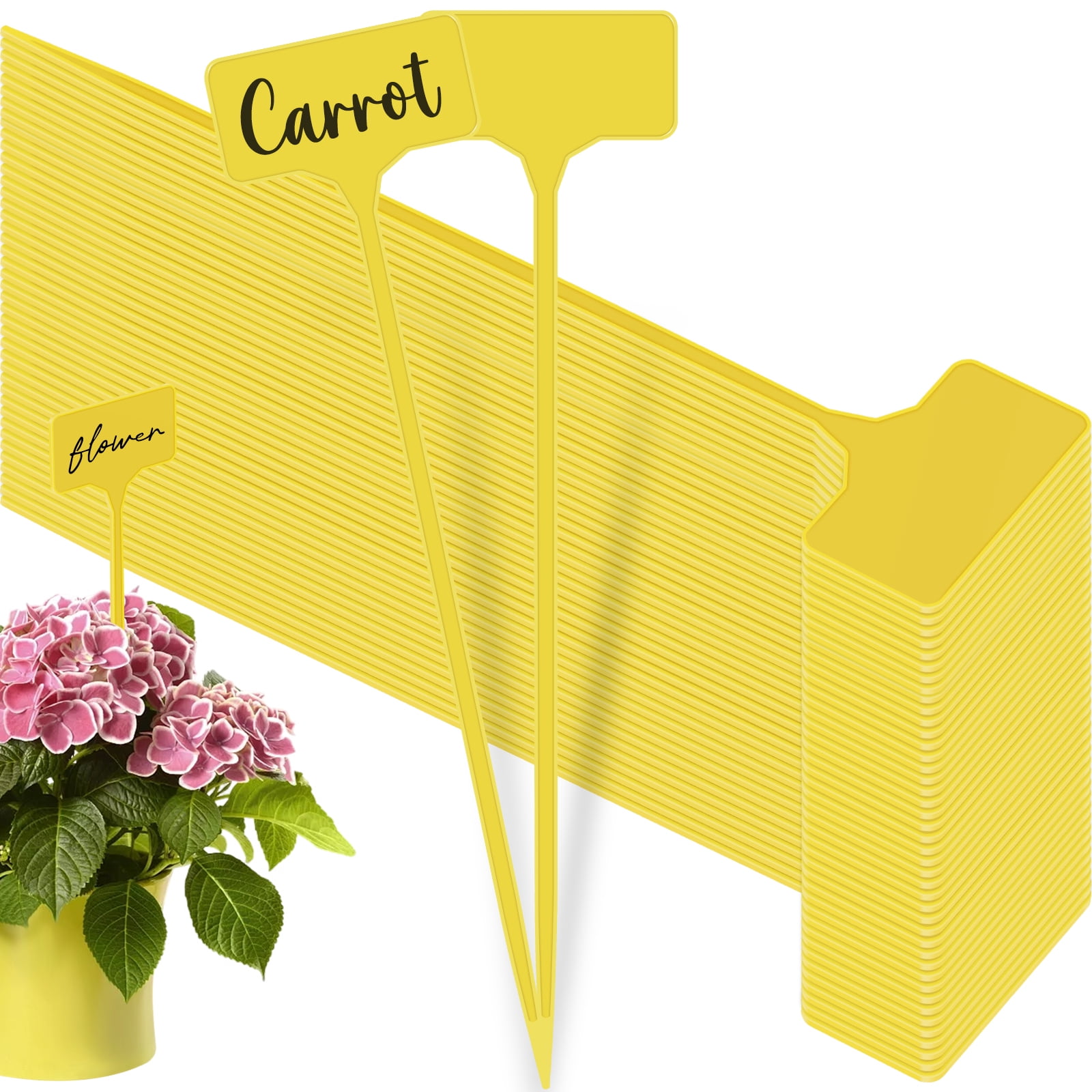 AEVXKHI 100PCS 29x7cm T-Type Plastic Plant Label Tags, Waterproof ...