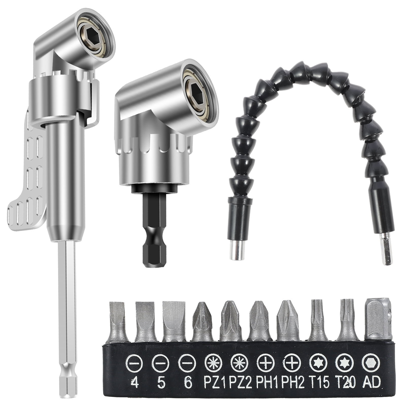 AEVXKHI 105 Degree Right Angle Drill Adapter Set, Chrome Vanadium Steel ...