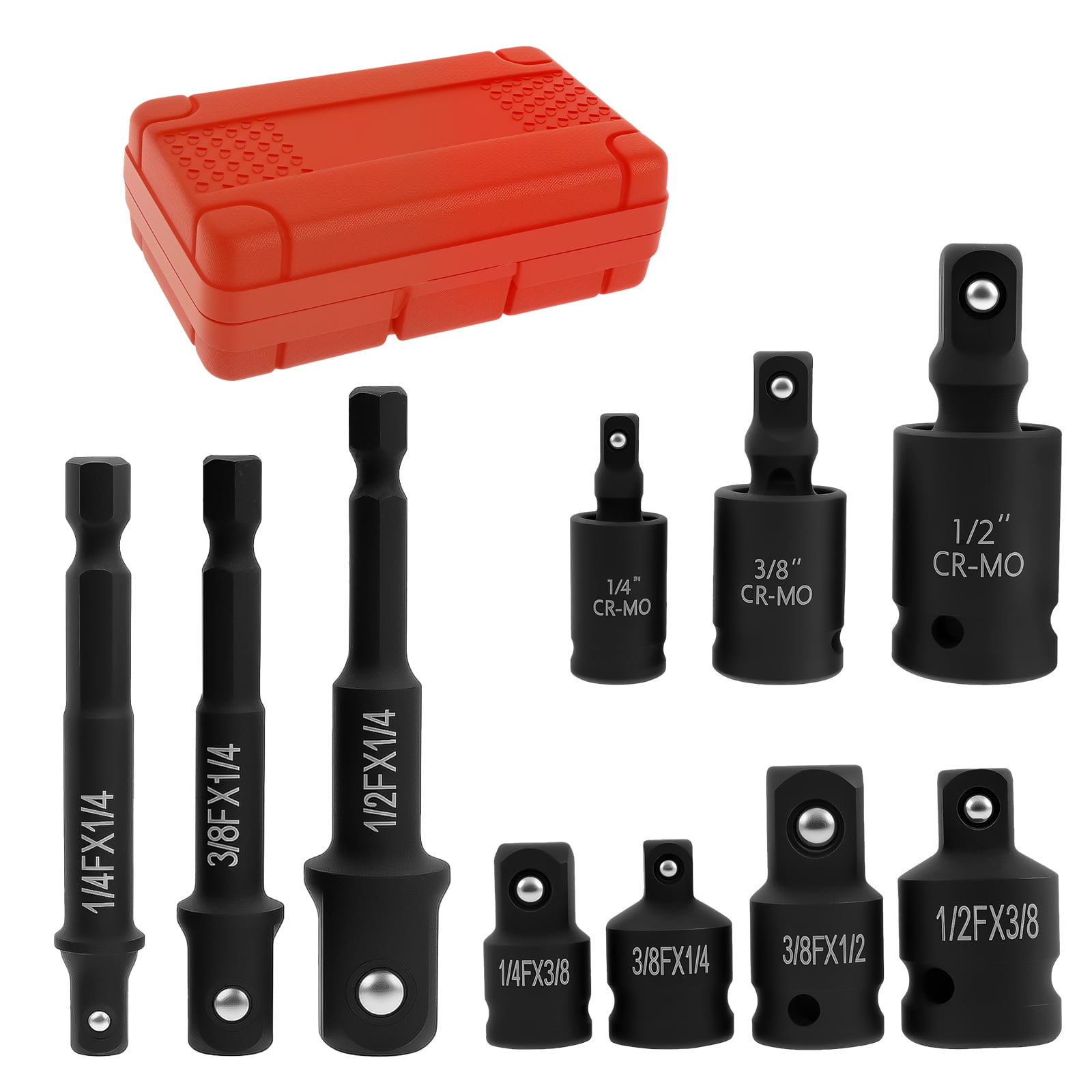 AEVXKHI 10PCS Swivel Socket Set, High Carbon Steel Impact Socket ...