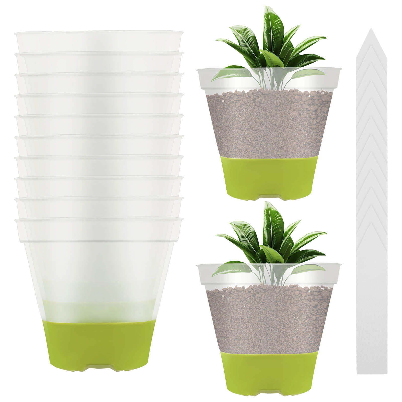 AEVXKHI 12PCS Nursery Pots with Humidity Dome and Silicone Base ...