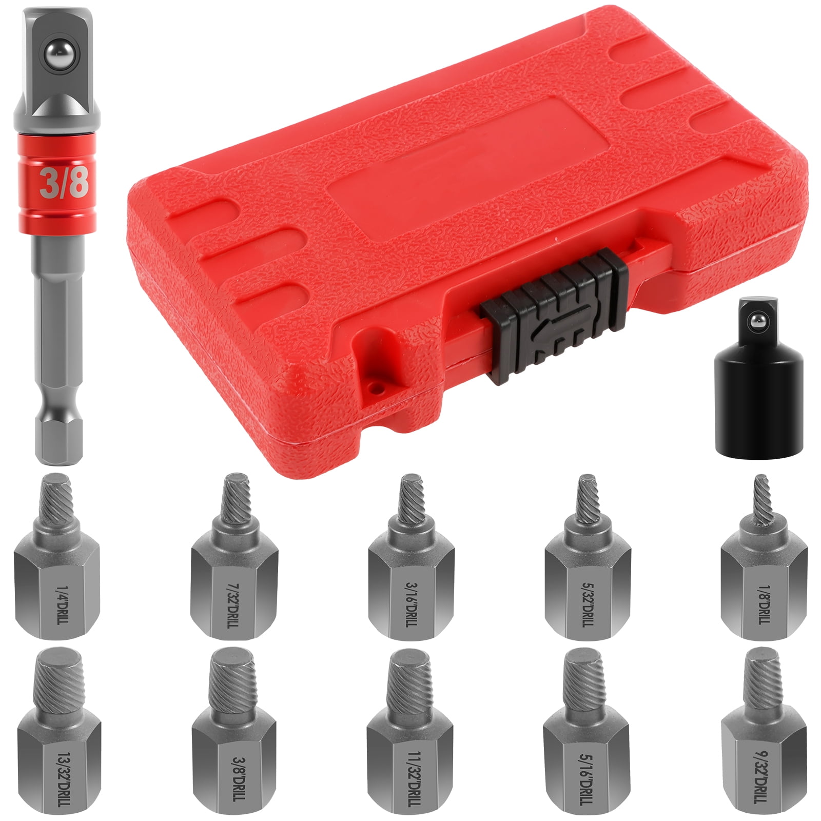 AEVXKHI 12PCS Screw Extractor Set, Steel Easy Out Damaged Screw Remover ...