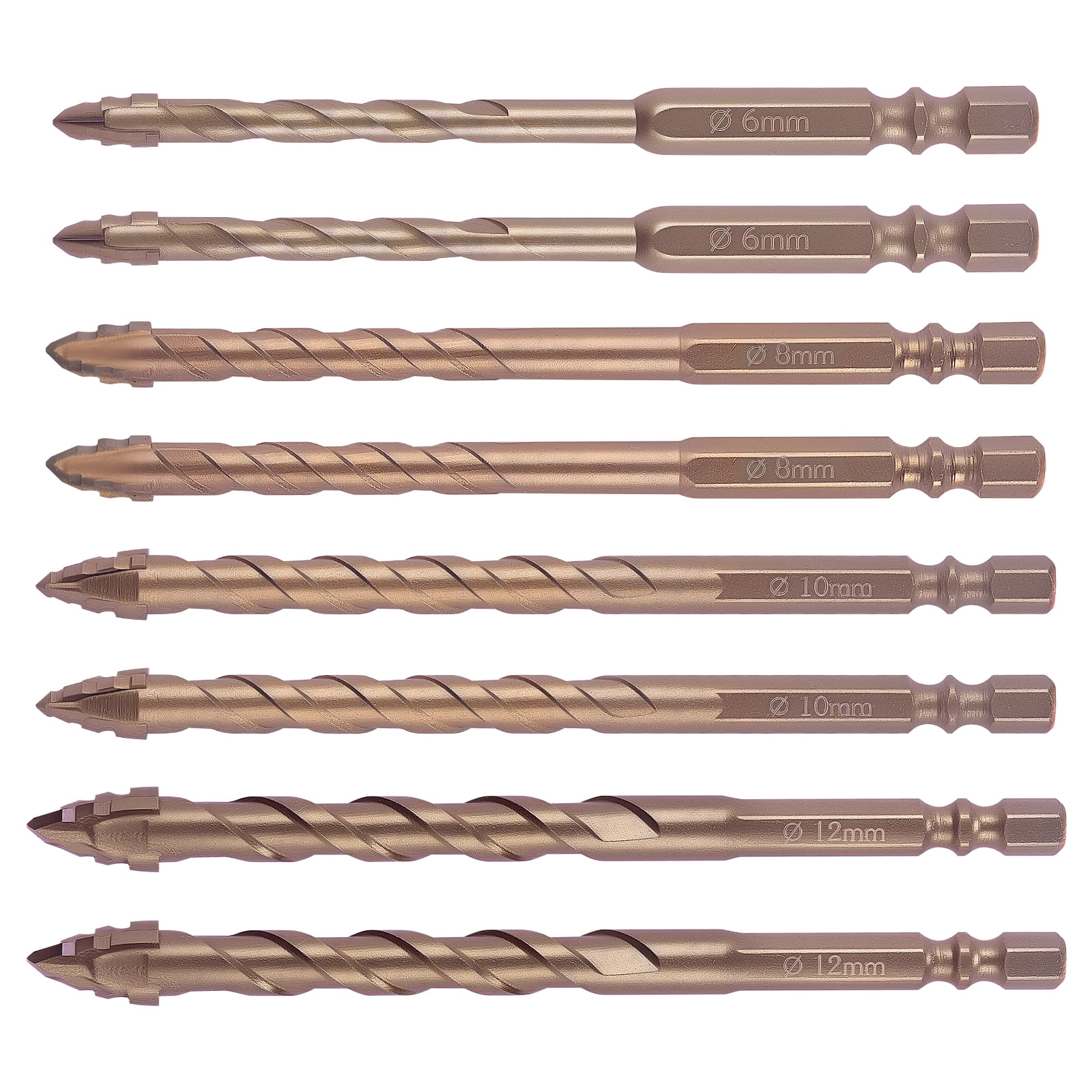 AEVXKHI 16PCS 6-12mm Alloy Hex Drill Bits, Precision Drilling Eccentric ...