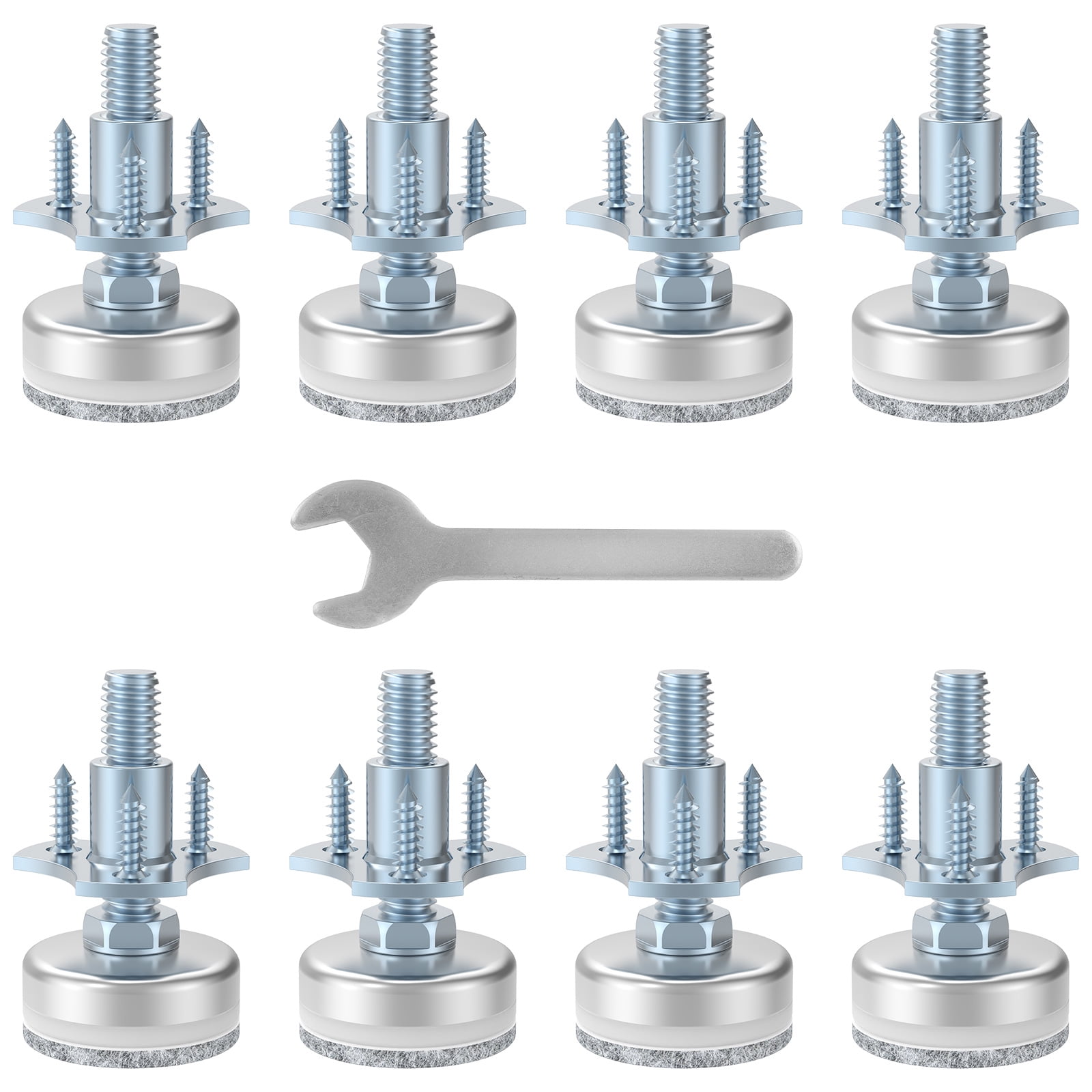 AEVXKHI 16PCS Anti Rust Adjustable Cabinet Leg Levelers, Carbon Steel ...
