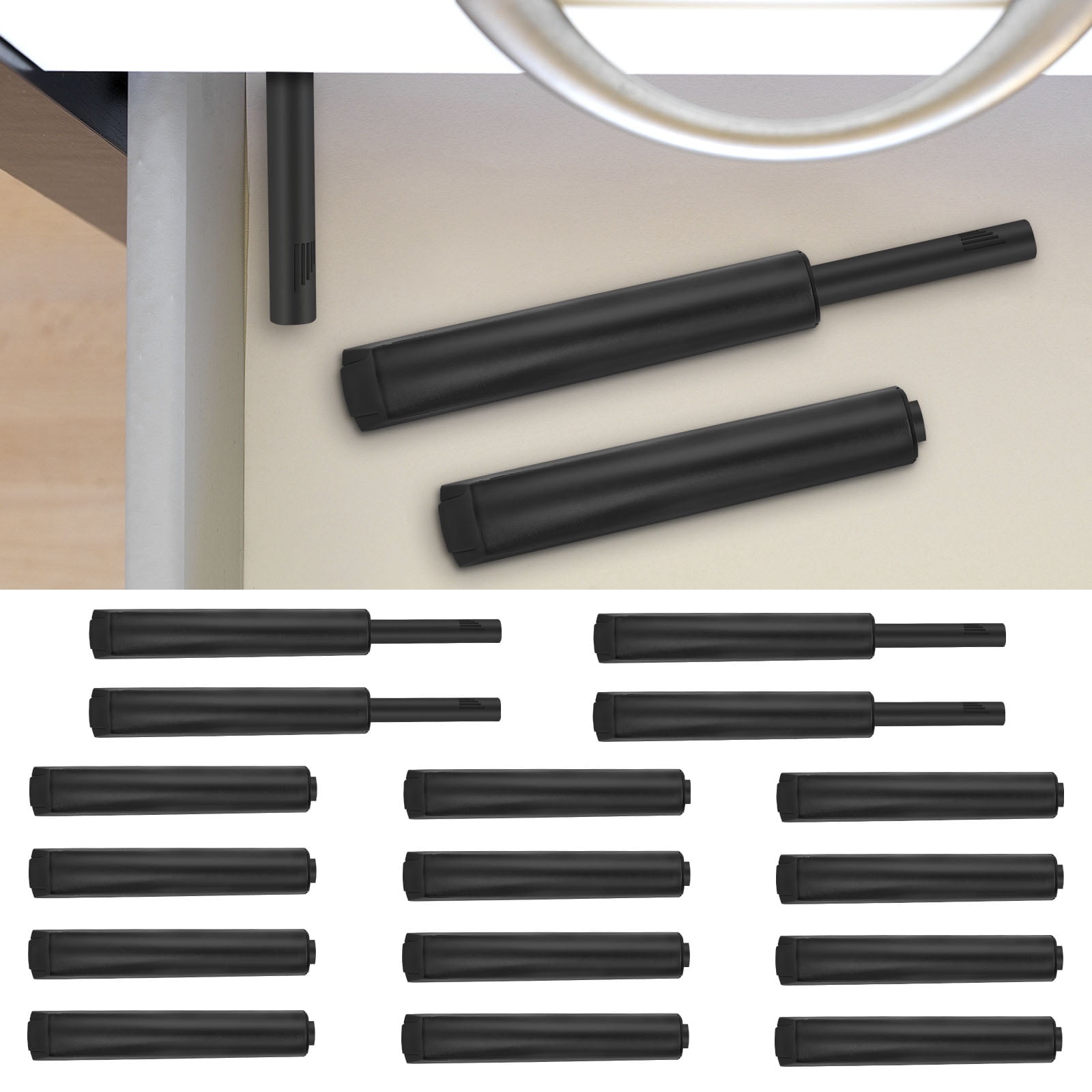 AEVXKHI 16PCS Plastic Cabinet Door Touch Latch, Cabinet Magnetic Catch ...