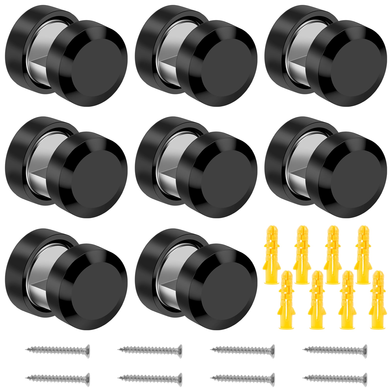 AEVXKHI 16PCS Solid Round Shape Mirrors Bracket, Wall Mounted Glass ...