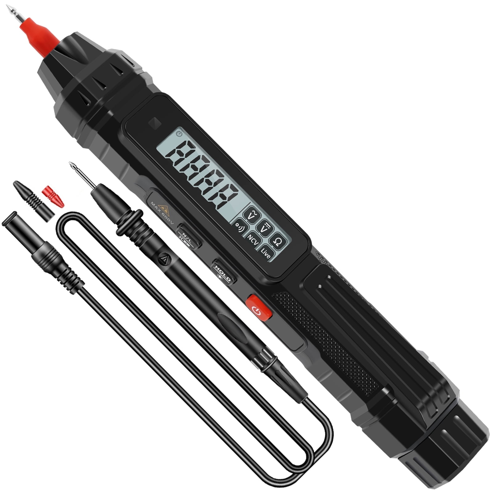 AEVXKHI 2 in 1 Pen Type Digital Multimeter Voltage Tester with LCD ...
