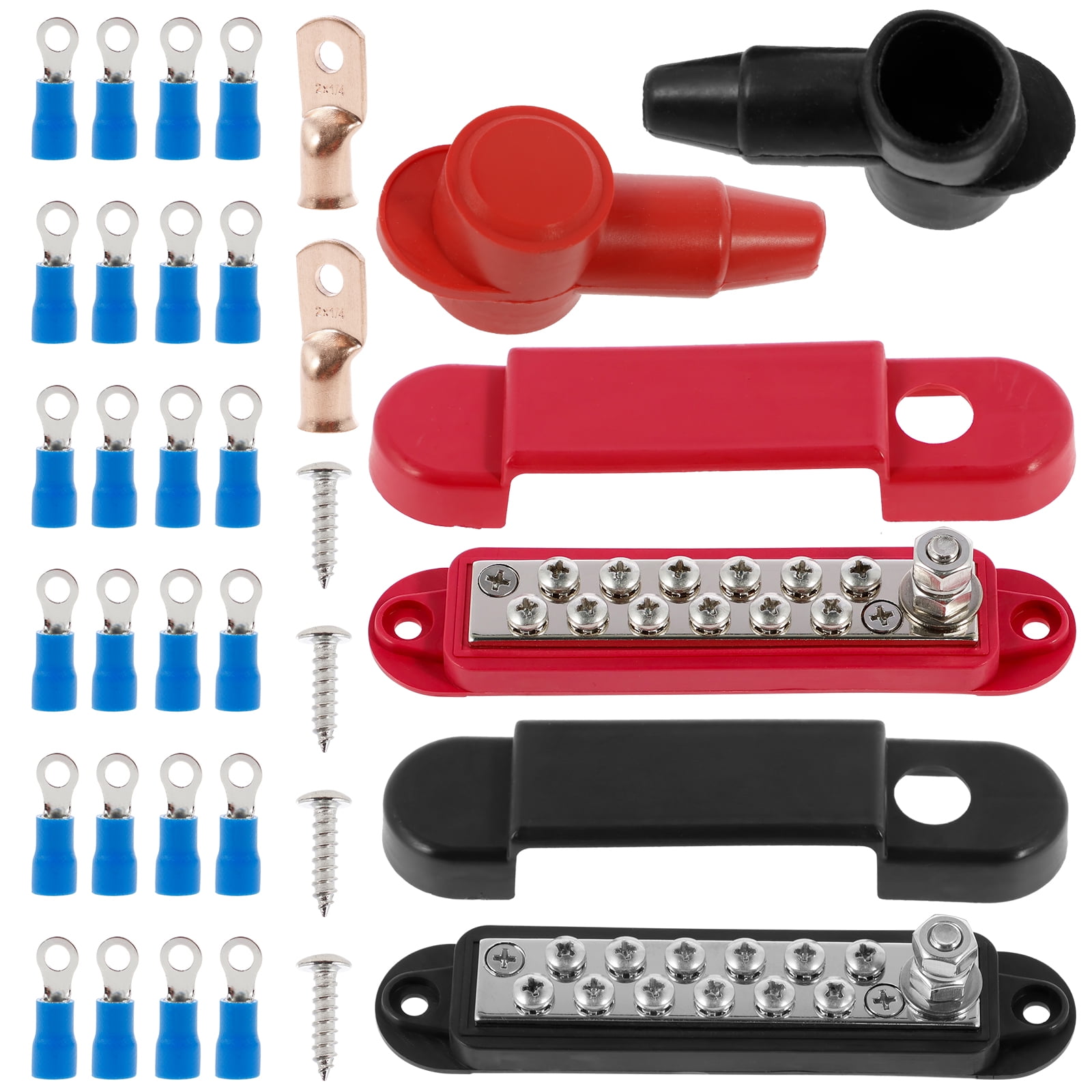 AEVXKHI 2 Sets 150A 12V 1/4 Inch Battery Busbar Terminal Block, Power ...