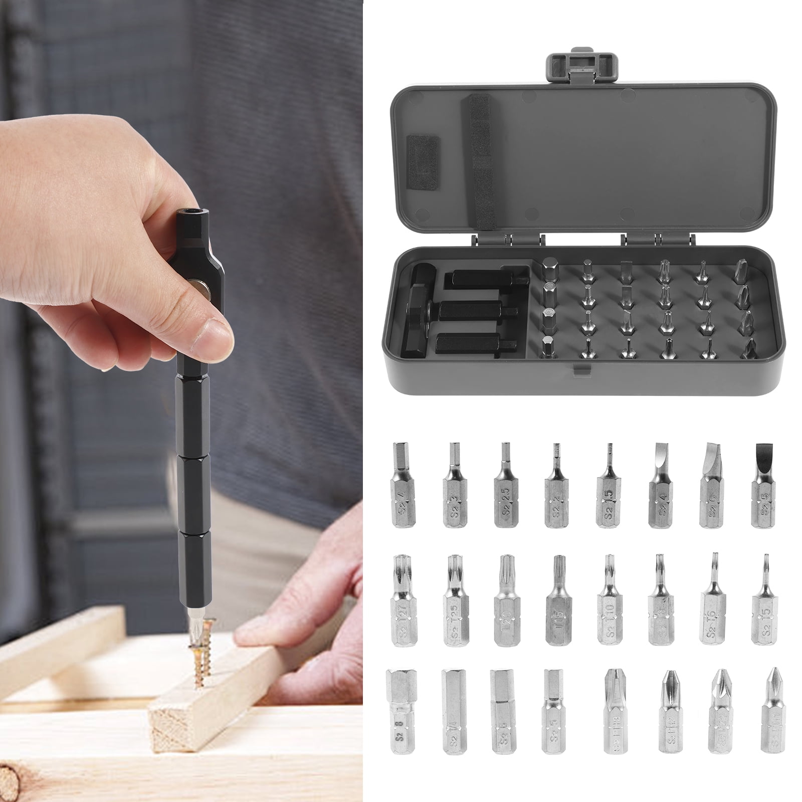 AEVXKHI 2 Sets 24 in 1 Ratcheting Screwdriver Set, Magnetic Screwdriver ...