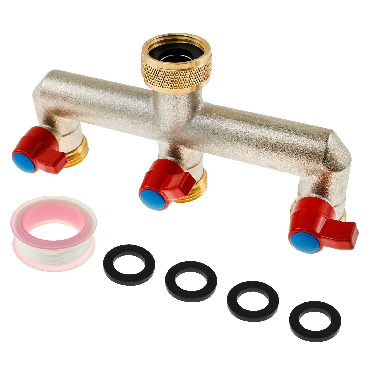 AEVXKHI 2 Sets Garden Water Hose Splitter, High Performance Ball Valve ...