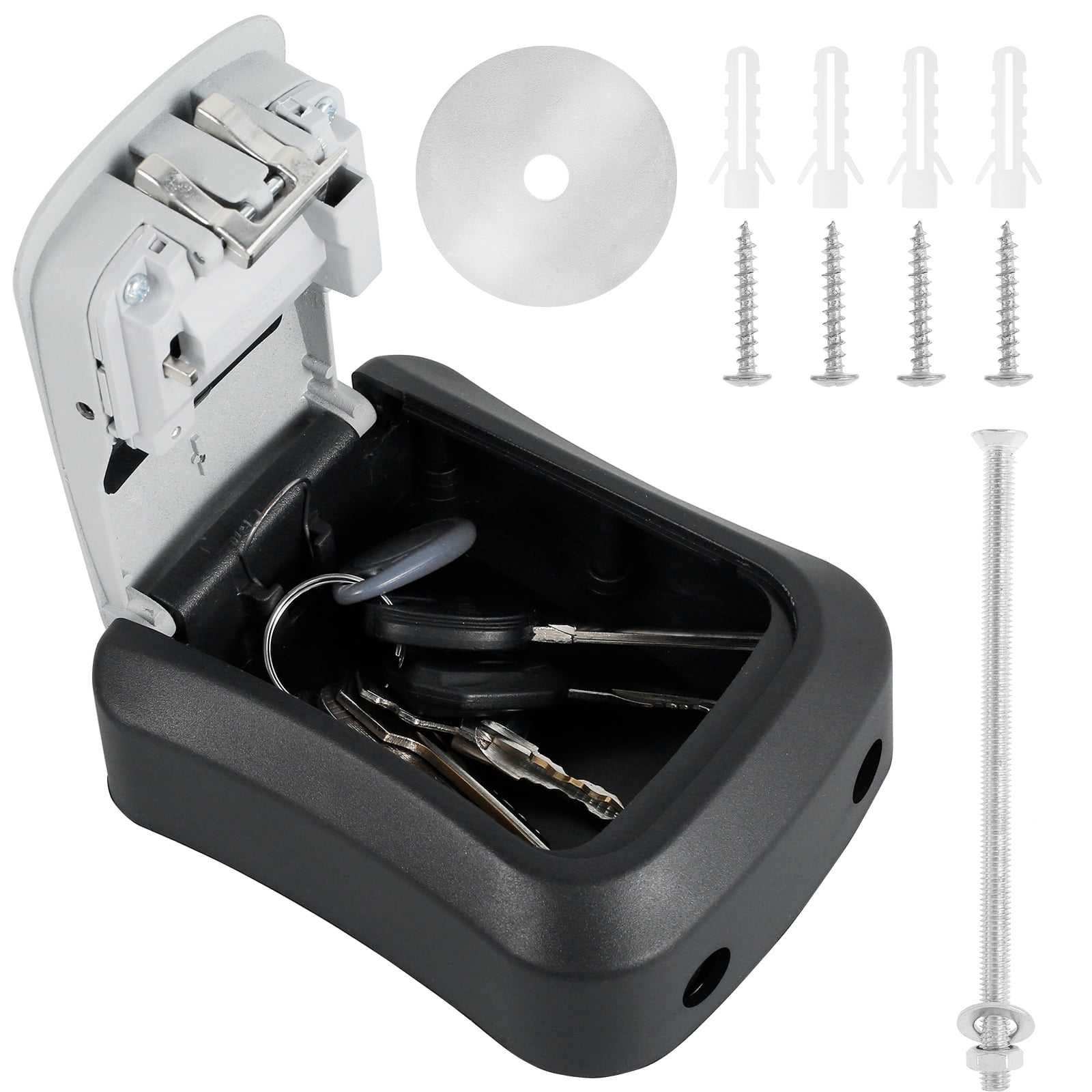 AEVXKHI 2 Sets Magnetic Key Lock Case, Metal Key Storage Box, 4 Digit ...