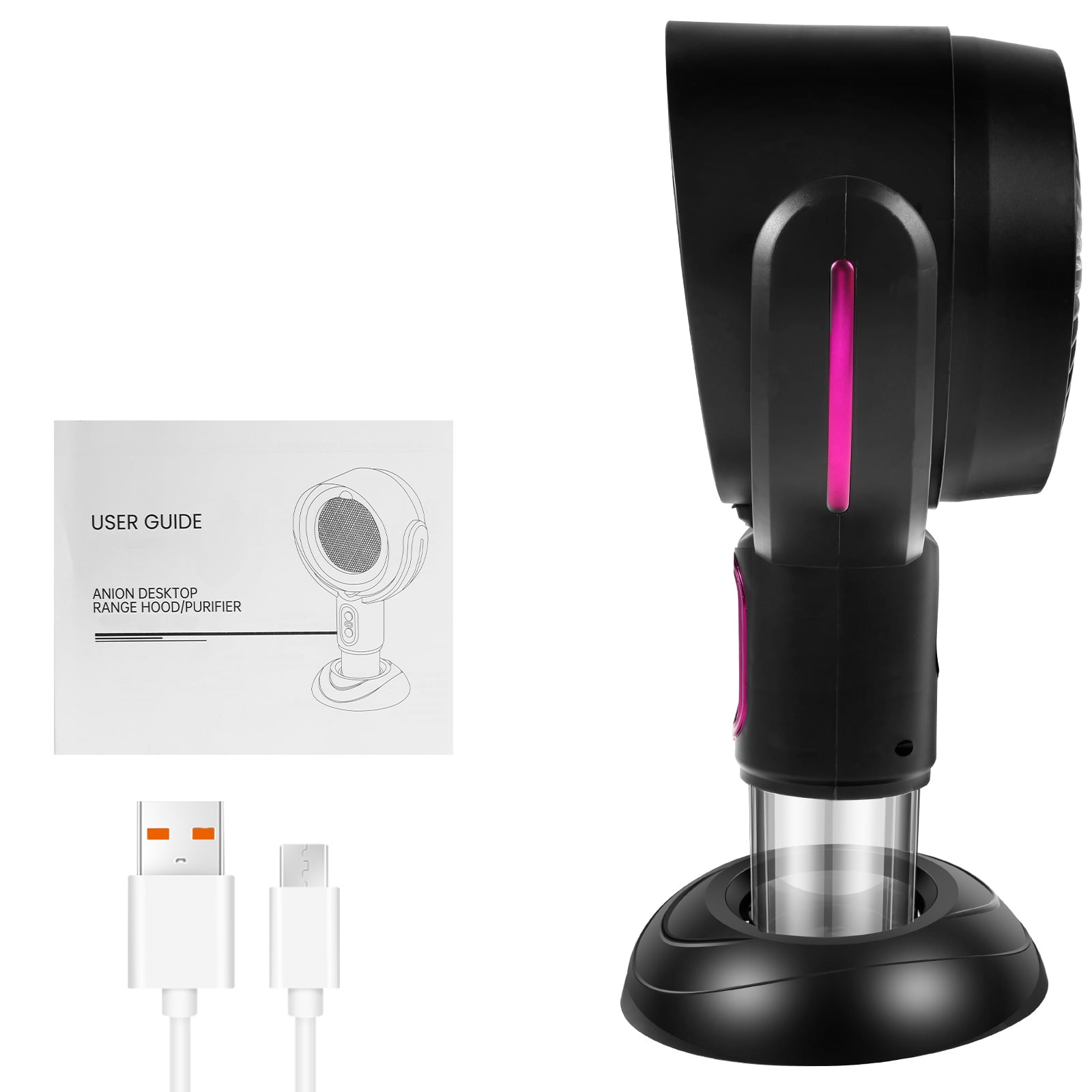 AEVXKHI 2 Speeds Desktop Range Hood, USB Plug in Exhaust Fan, Mini ...