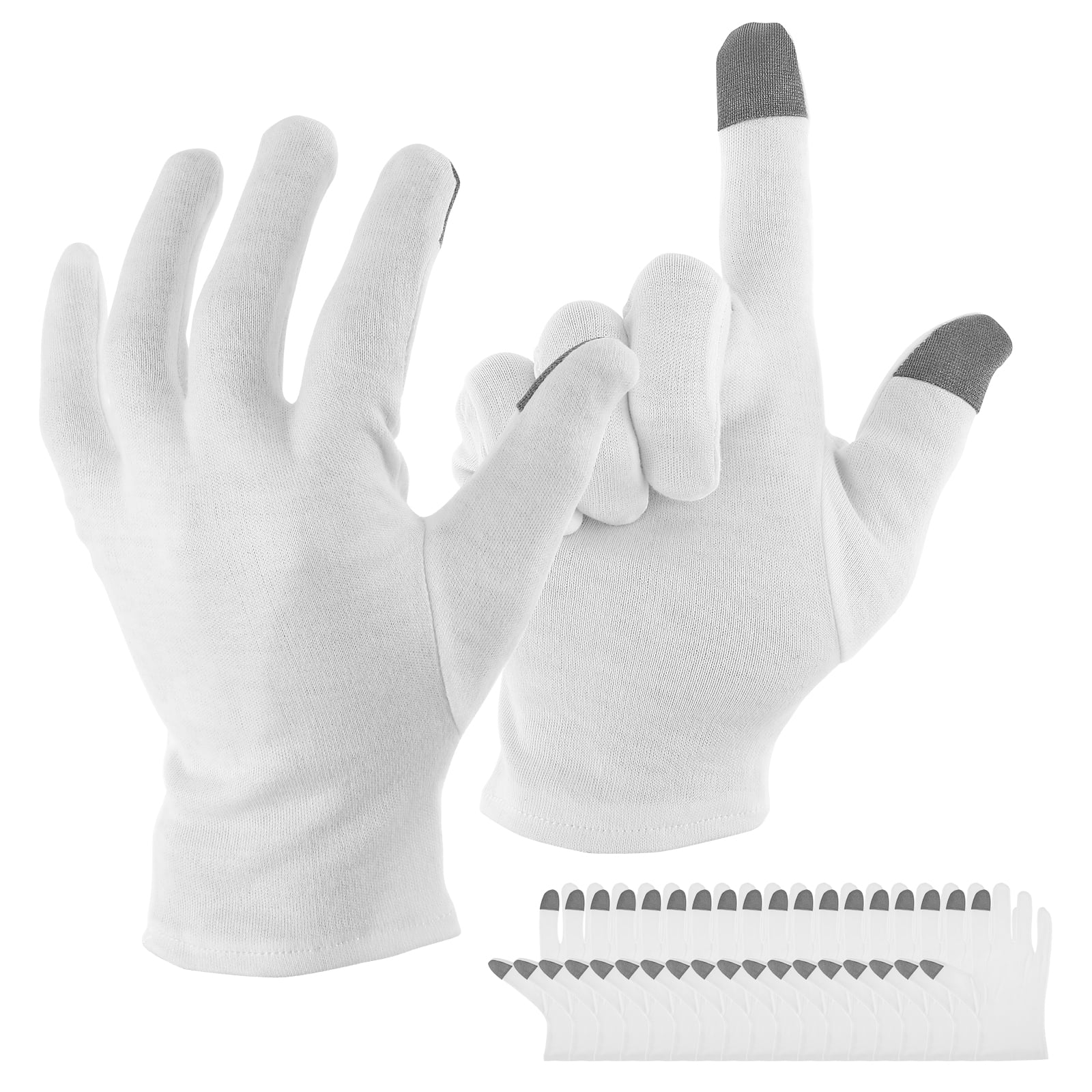 AEVXKHI 20 Pairs Reusable Moisturizing Gloves with Touching Design ...