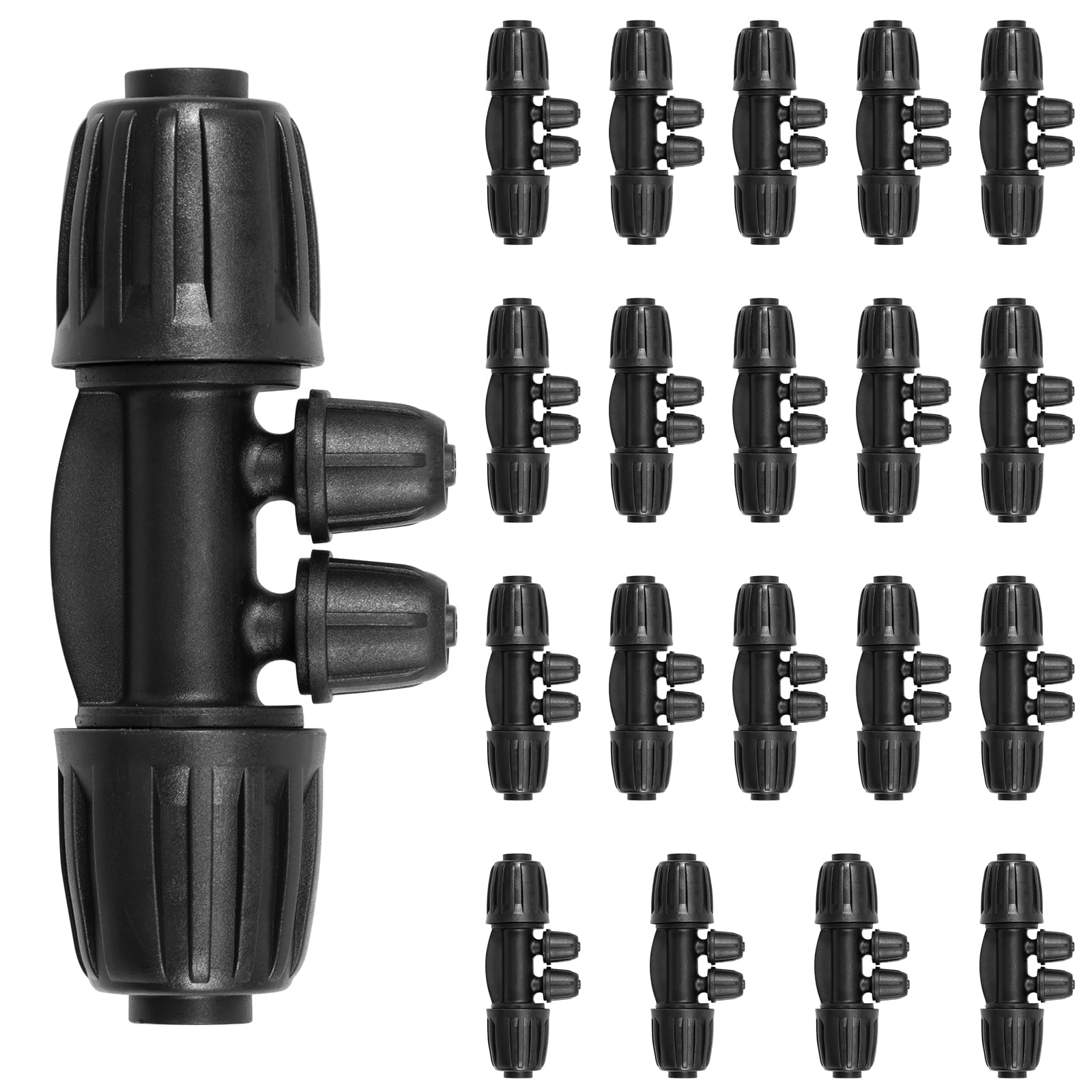 AEVXKHI 20PCS 1/2 inch Drip Irrigation Fittings, 4 Ways Barbed Tee 1/2 ...