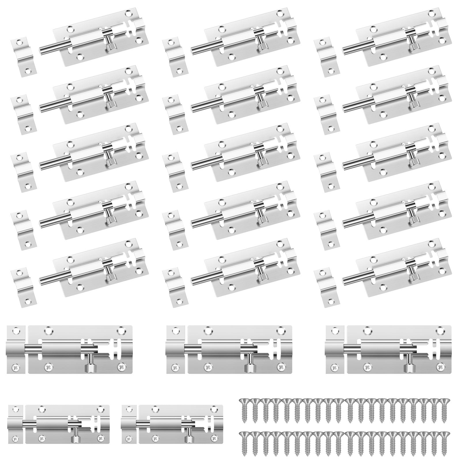 AEVXKHI 20PCS Stainless Steel Door Bolt Lock, Firm Installation Door ...