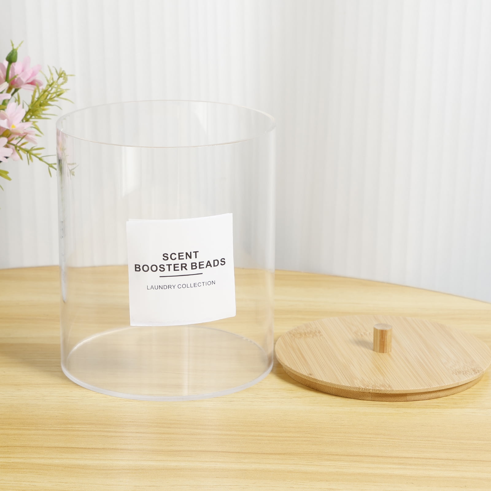 AEVXKHI 2L Acrylic Jars for Laundry Room Organization, Round Laundry ...