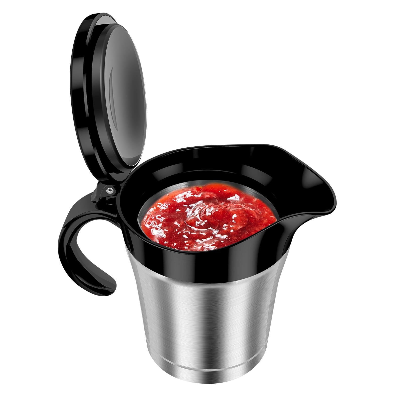 AEVXKHI 2PCS 450ml Gravy Jug Insulated Gravy Boat with Hinged Lid ...