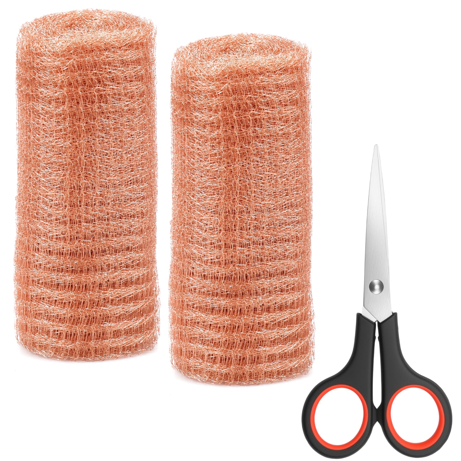 AEVXKHI 2PCS Copper Mesh Roll Kit, 19.69 FT Reusable Safe Copper Mesh ...