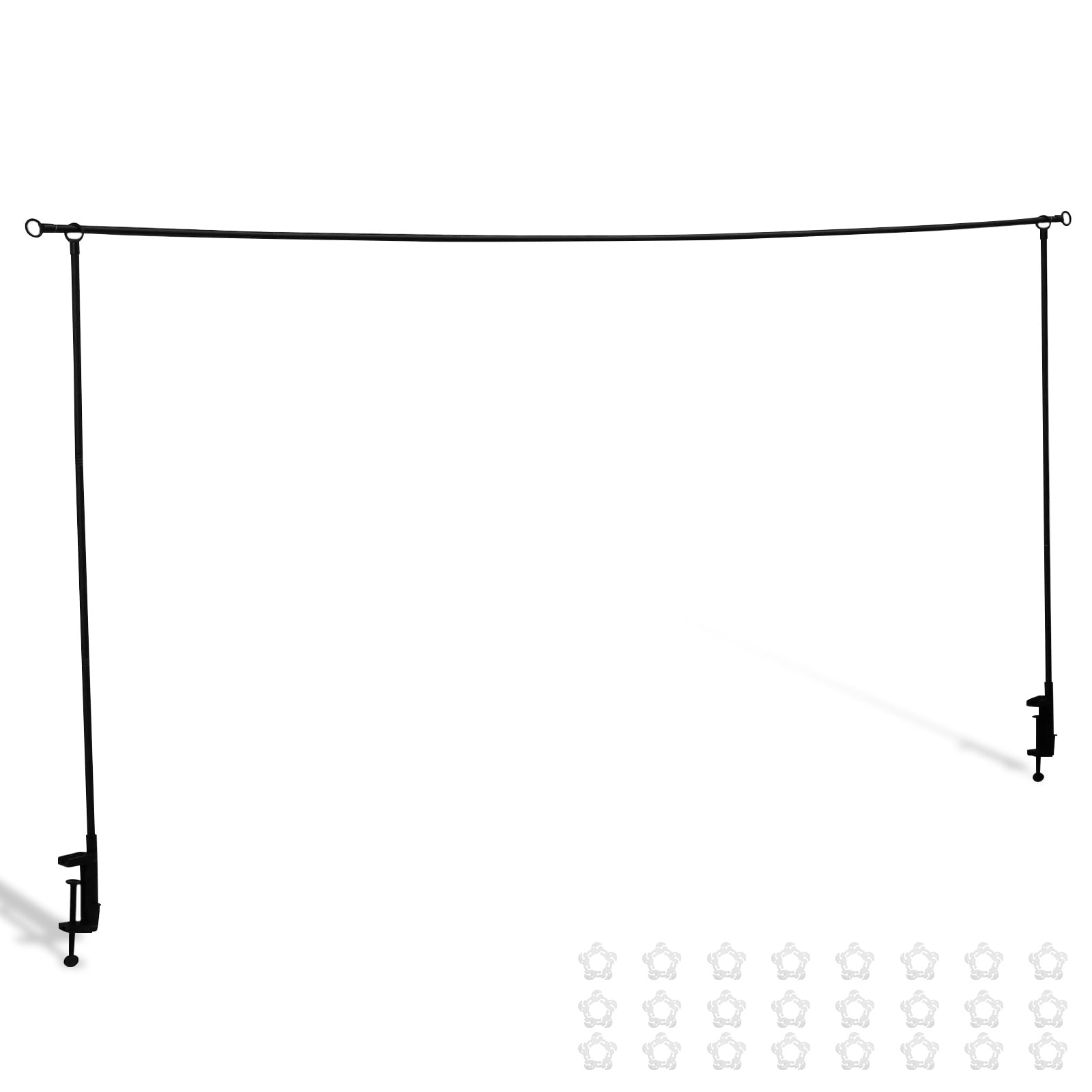 AEVXKHI 2PCS Hanging Metal Over The Table Rod Stand, Adjustable Table ...