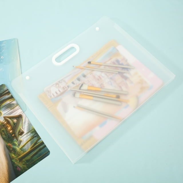 AEVXKHI 2PCS Portfolio Folder for Artwork, Plastic Art Portfolio Folder ...