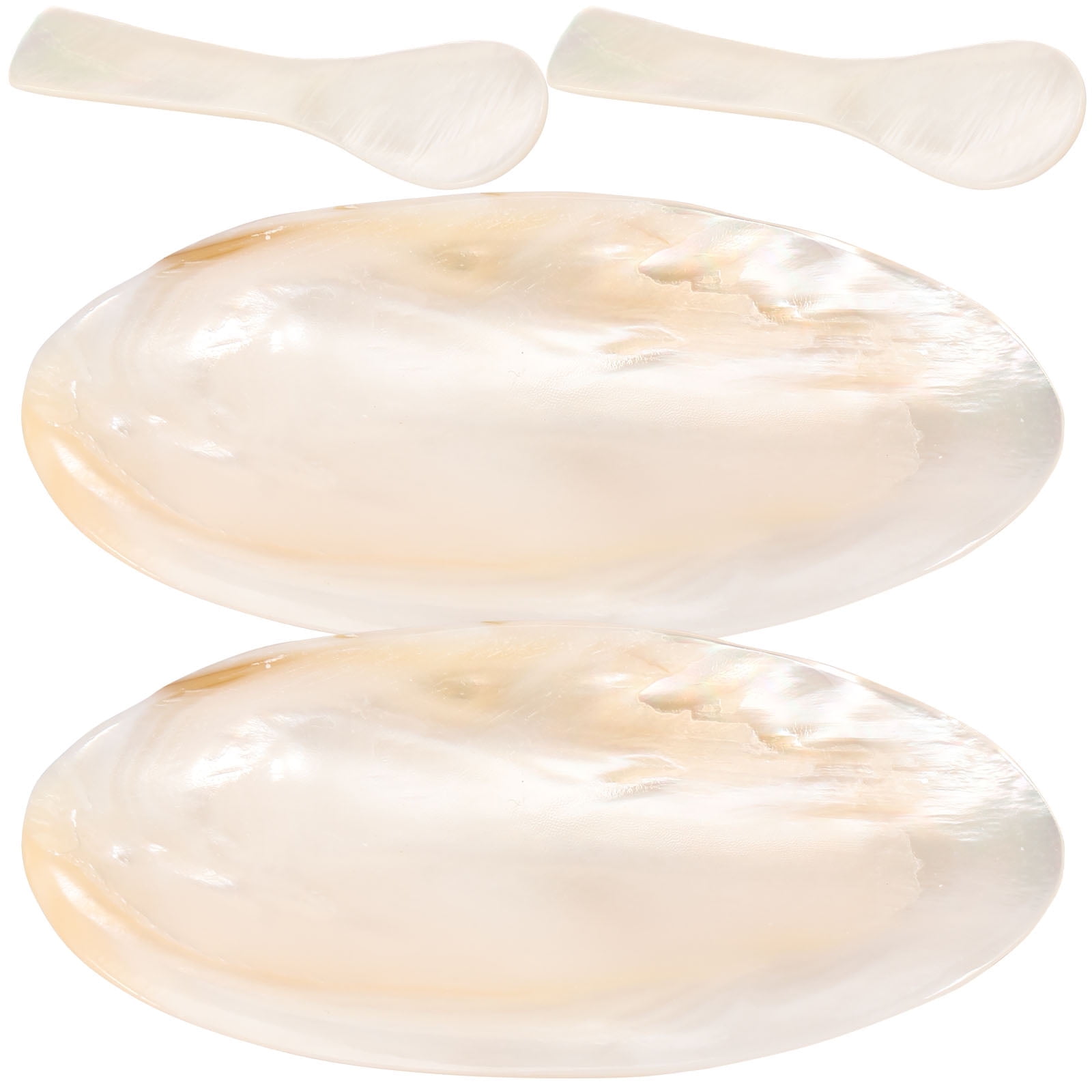 AEVXKHI 2PCS Shell Caviar Dish Set, Elegant Caviar Spoons and Plate ...