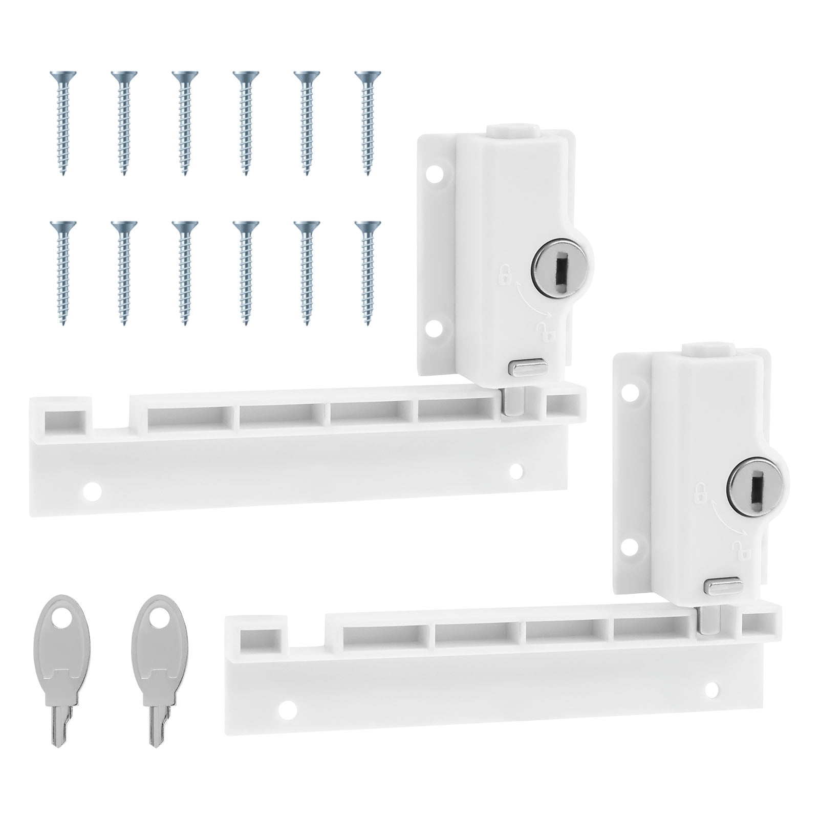 AEVXKHI 2PCS Sliding Door Locks, Sliding Window Locks, Sturdy Sliding ...