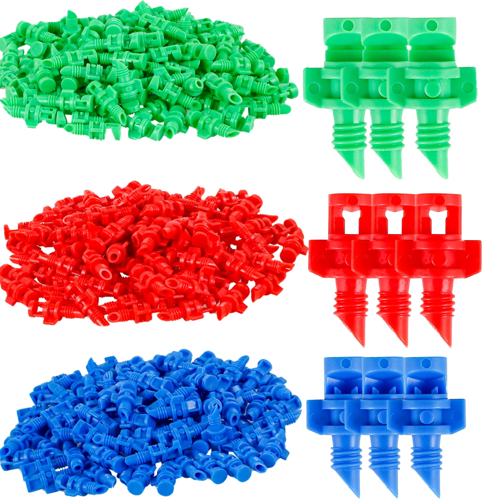 AEVXKHI 300Pcs Micro Misting Nozzle Sprayer 90/180/360 Degree Plastic ...